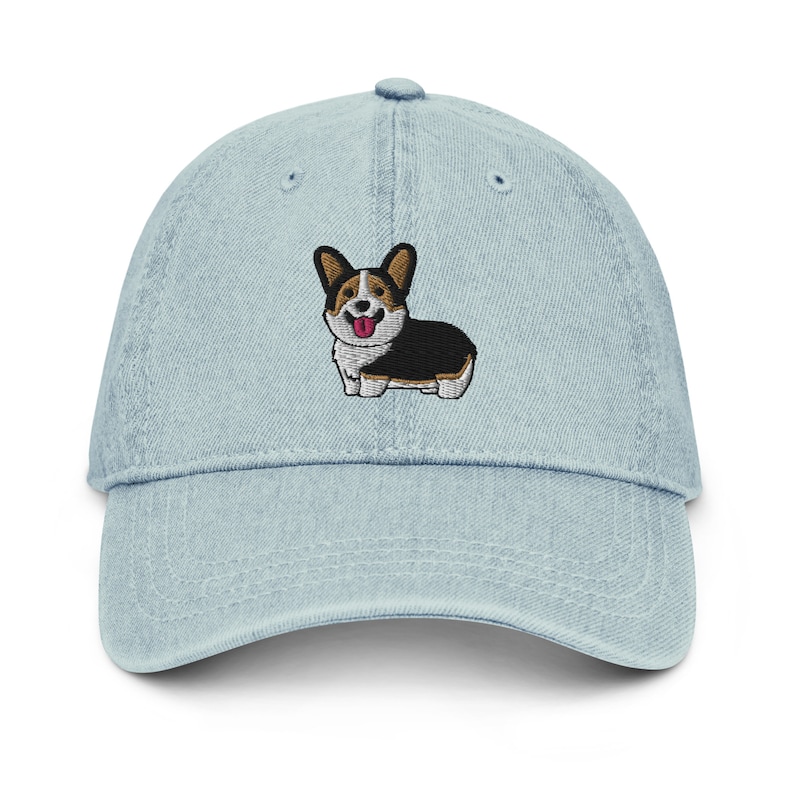 Denim Tri-color Corgi Cap - Etsy