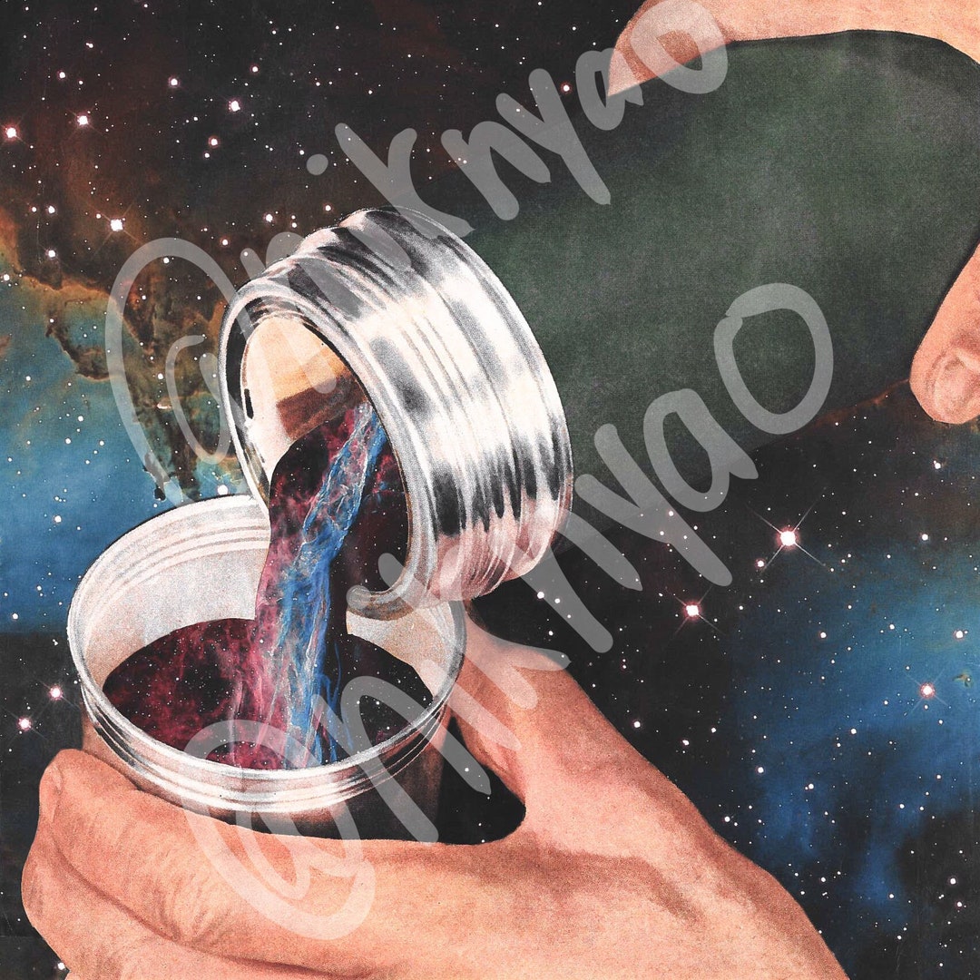 Galaxy Collage Art Print / Space Collage Print Art Prints Galaxy Wall ...