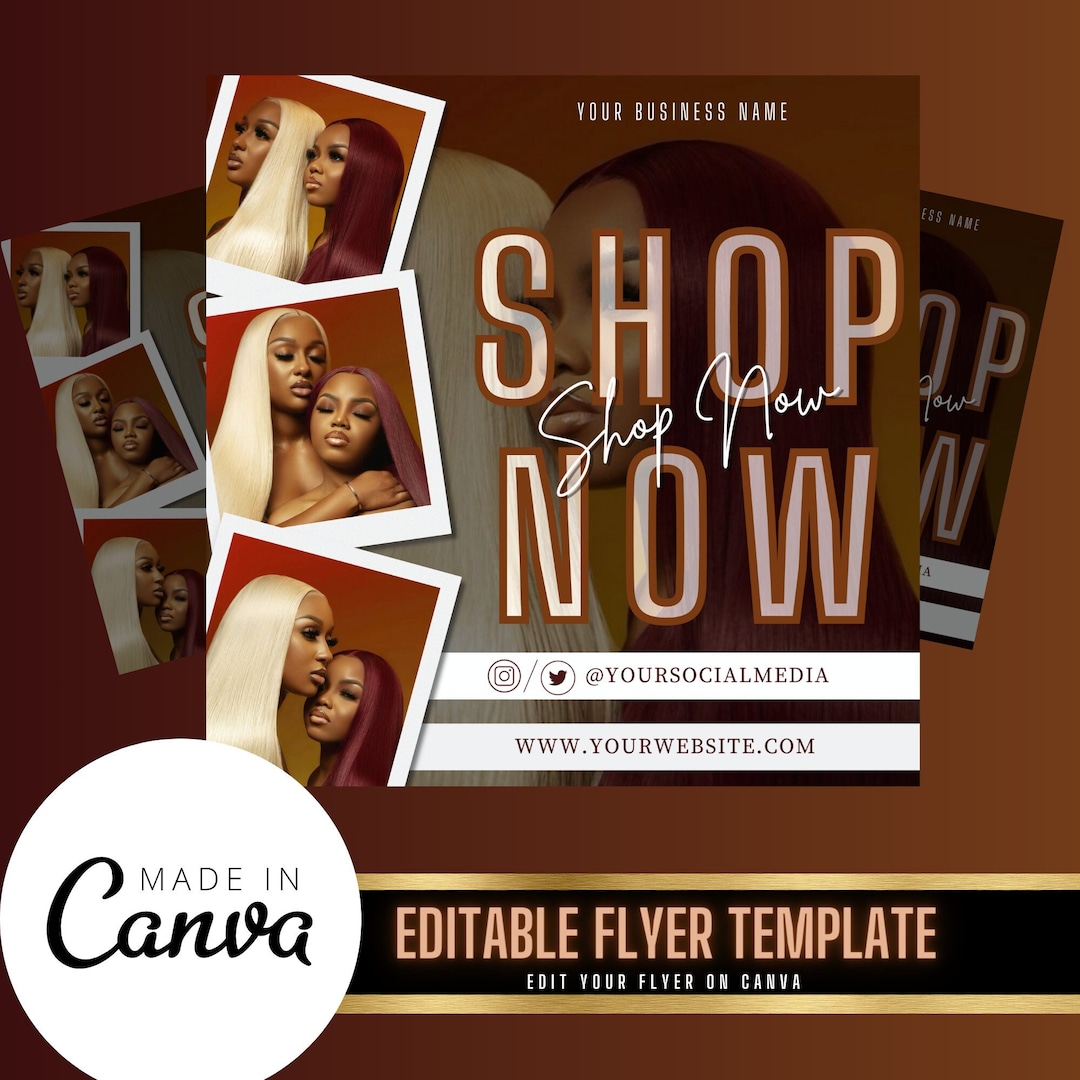 Shop Now Flyer, DIY Flyer Template Design, Entrepreneur Flyer, Business ...