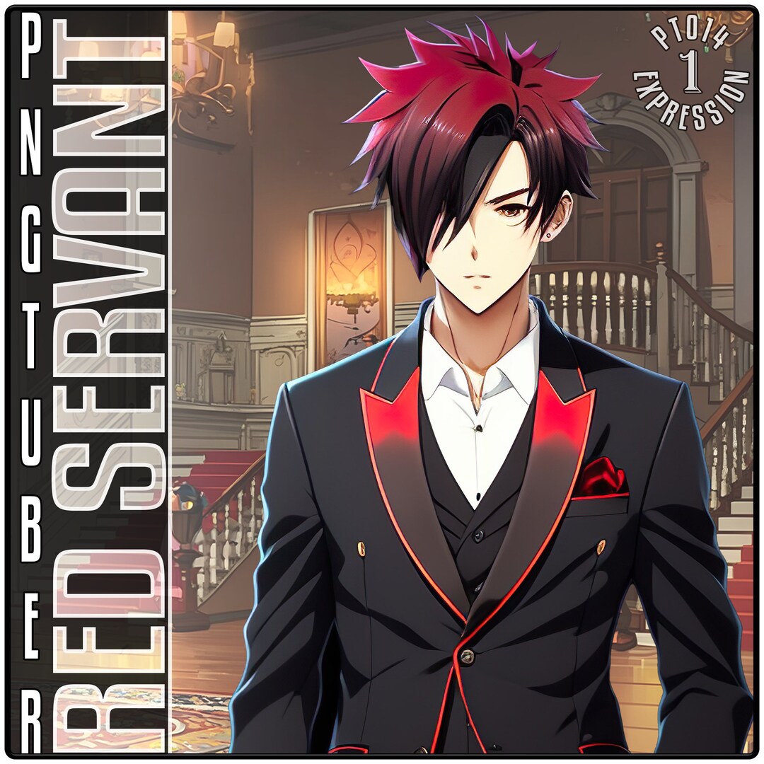 Red Servant Pngtuber | 1 Expression Male Pngtuber | PT-014 | PNG Tuber ...