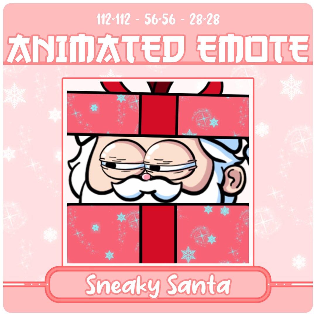 Sneaky Santa Emote | Christmas Emote , Animated Santa Emote, Sneaky ...