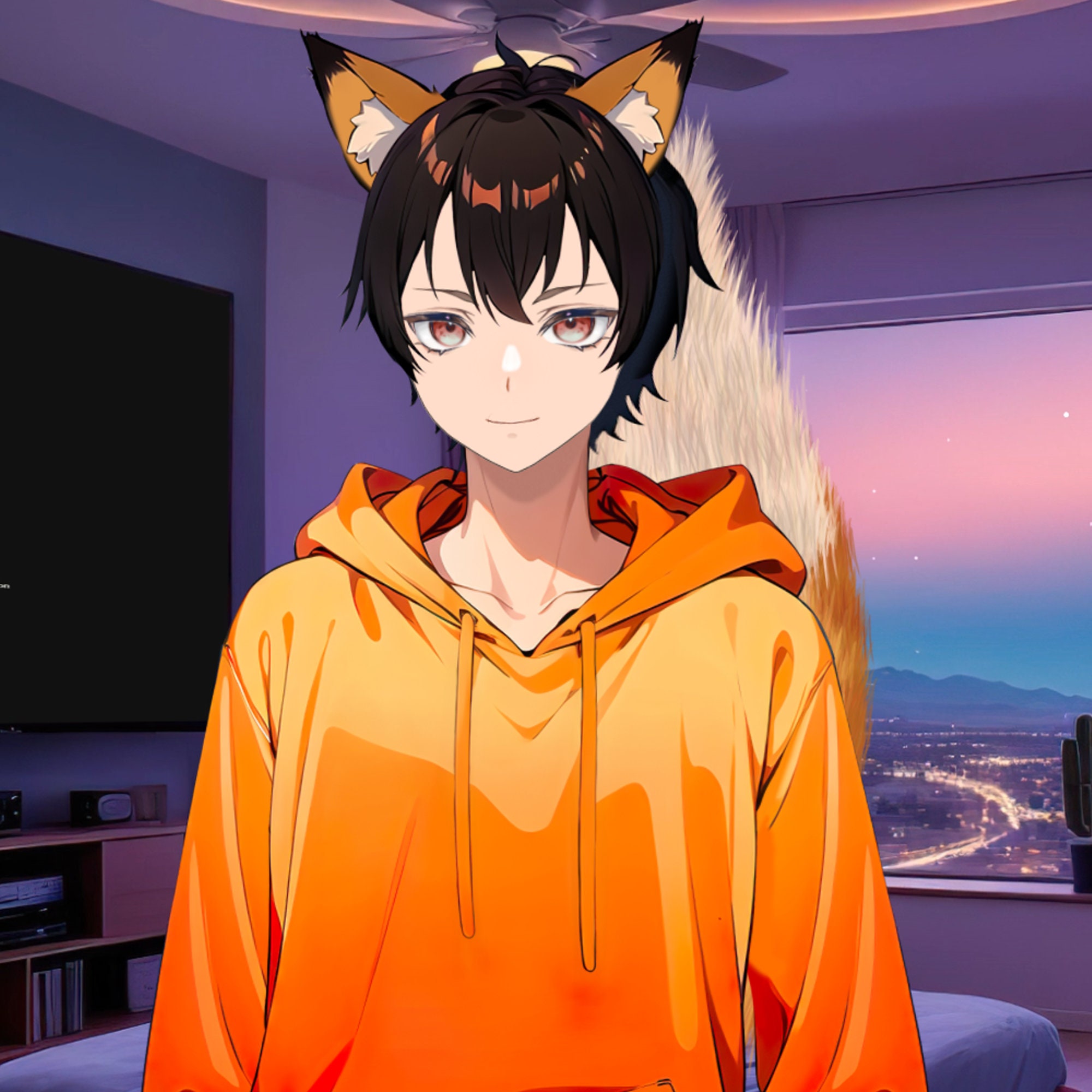 Vtuber Fox Boy Half Body Live2d Model for Vtube Studio Cozy Vtuber ...