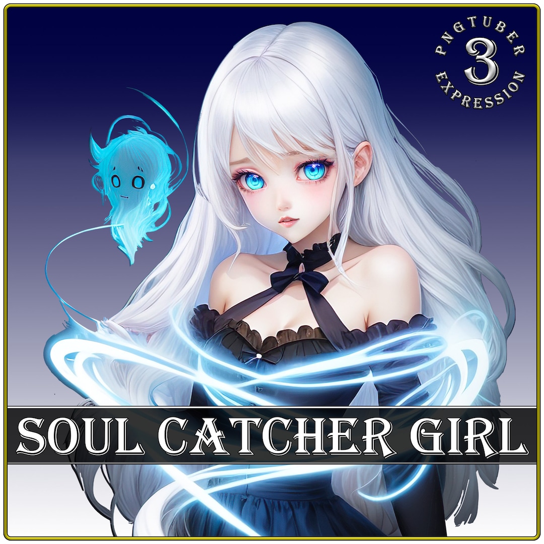 Soul Catcher Girl Pngtuber | 3 Facial Expressions Female Pngtuber | 2D ...