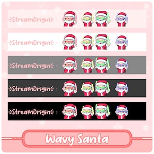 Wavy Santa Emote | Christmas Emote , Animated Santa Emote, Dancing ...