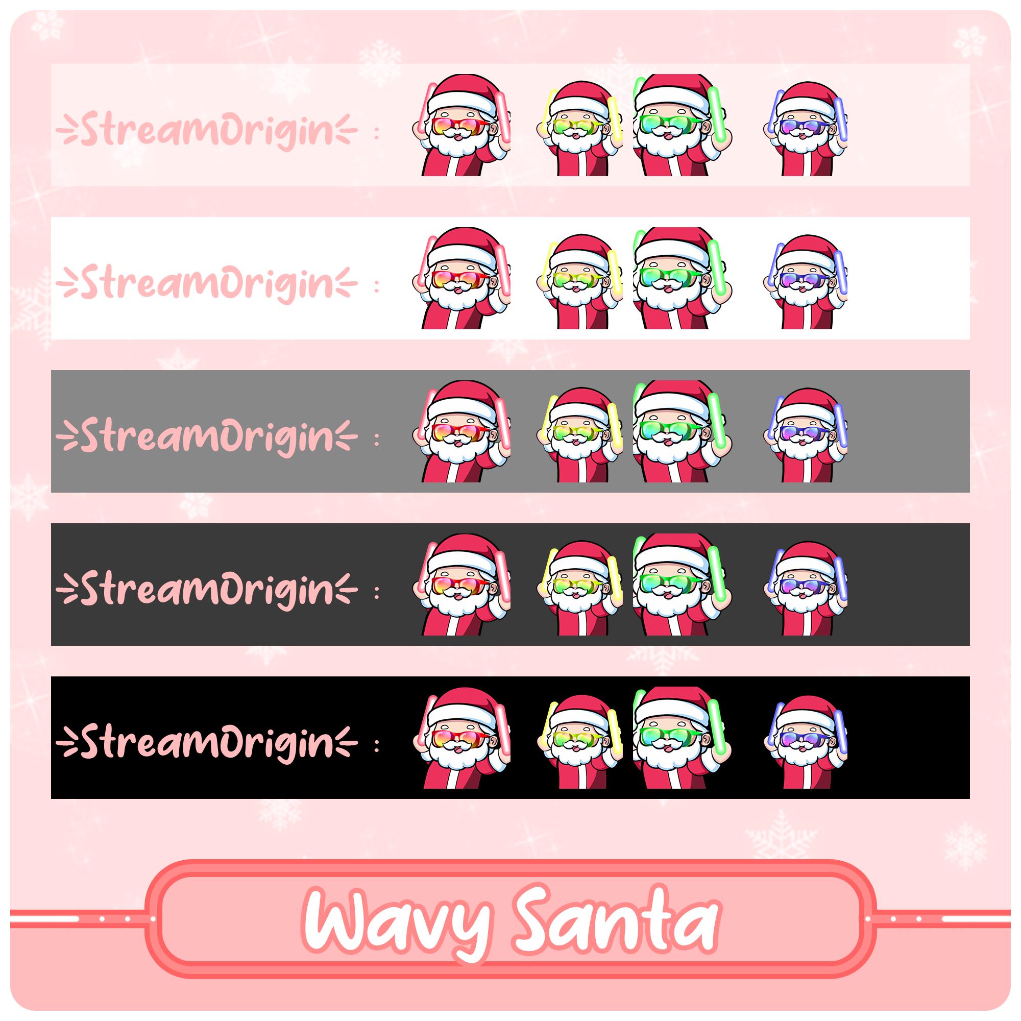 Wavy Santa Emote | Christmas Emote , Animated Santa Emote, Dancing ...