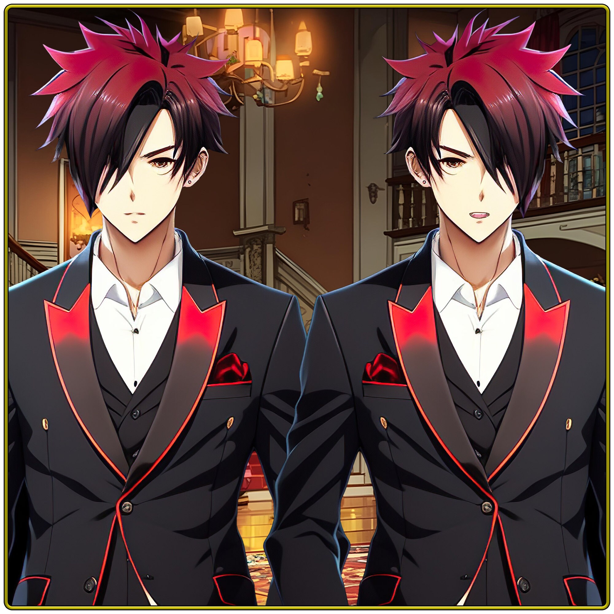 Red Servant Pngtuber 1 Expression Male Pngtuber PT-014 PNG Tuber for ...