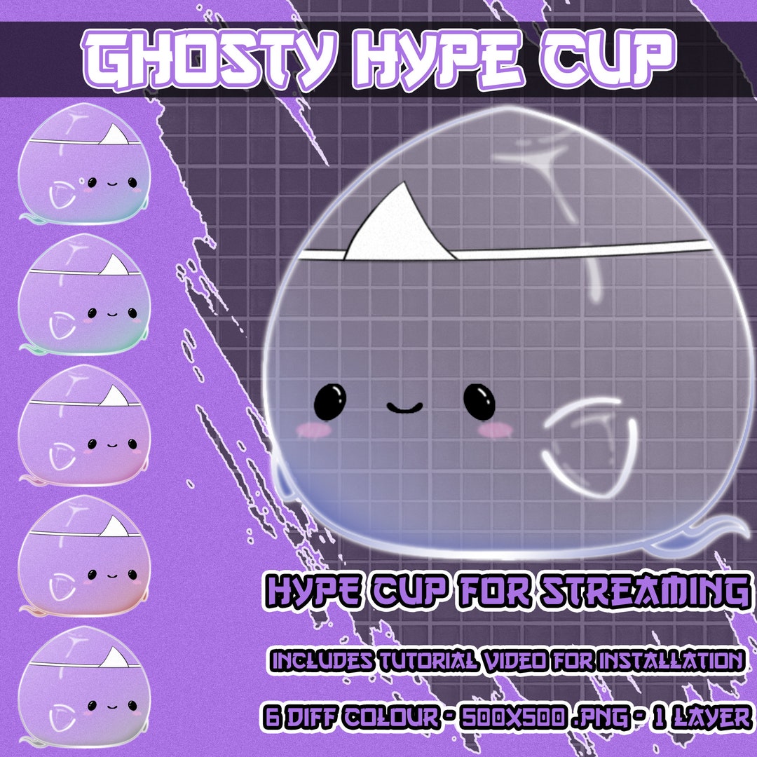 Hype Cup Ghosty | Spooky Twitch Hype Jar | Cute Tip Jar | Tip Jar for ...