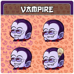 Vampire Emote | Animated Vampire Emote, Halloween Emote, Dracula Emote ...