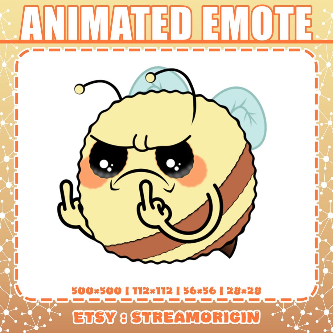Bee Middle Finger Animated Emote | Cute Bee Emote , Mad Bee Emote , Mid ...