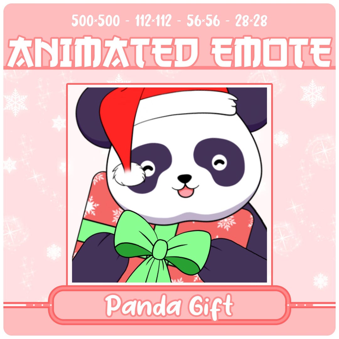 Panda Gift Emote | Animated Panda Emote ,funny Panda Emote ,cute Panda ...