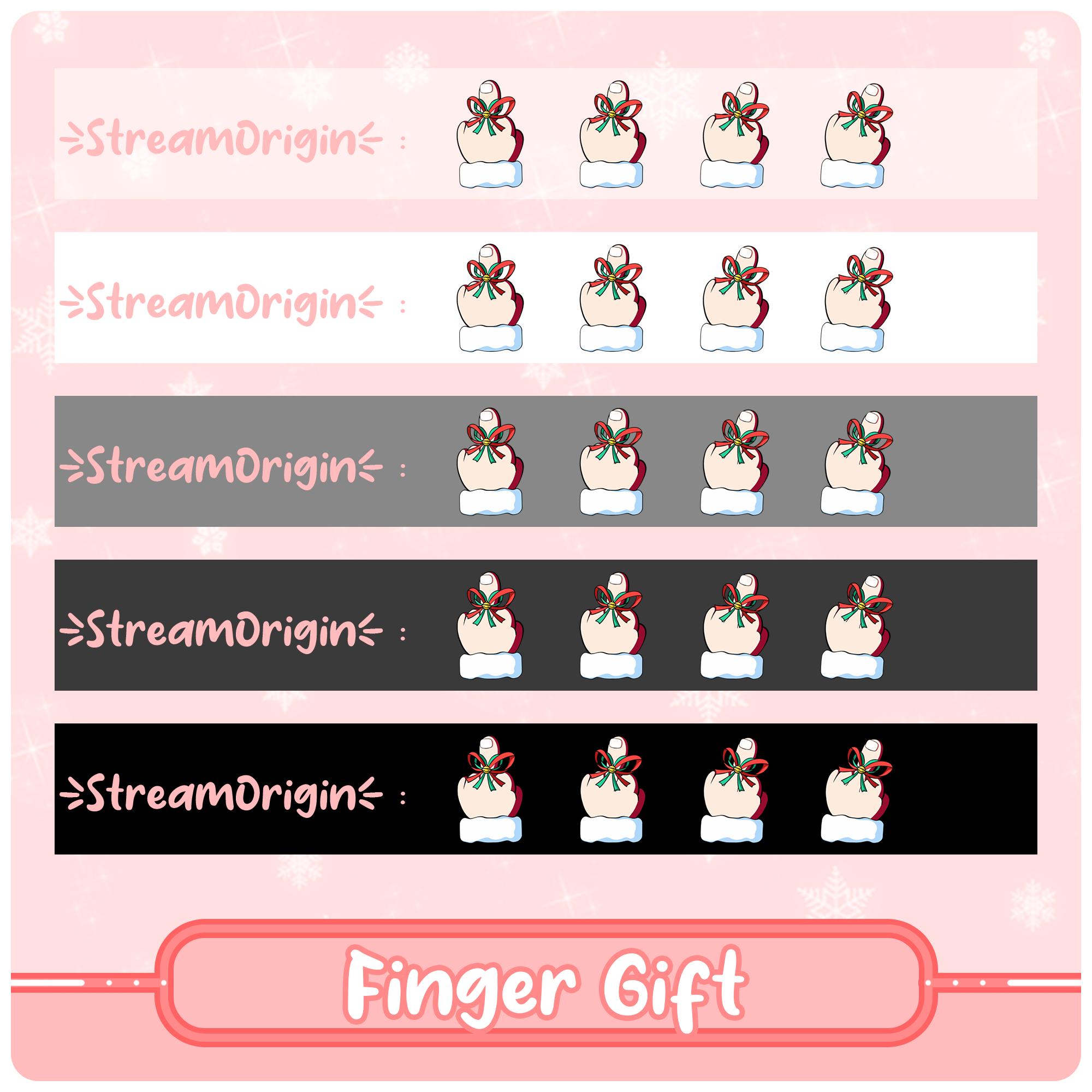 Middle Finger Gift Emote | Christmas Emote , Animated Finger Emote ...