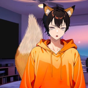 Vtuber - Fox Boy - Half Body Live2d Model for Vtube Studio | Cozy ...