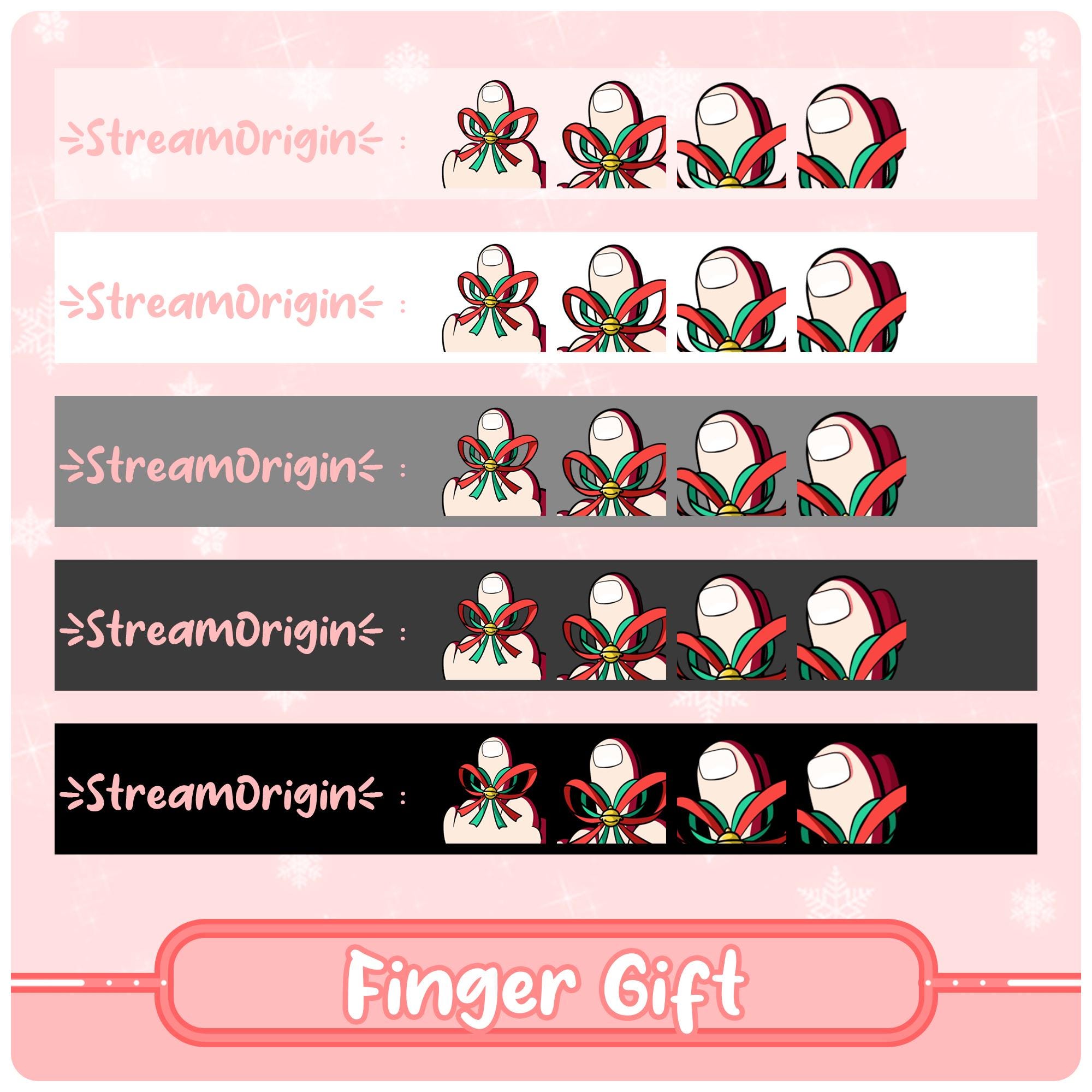 Middle Finger Gift Emote | Christmas Emote , Animated Finger Emote ...