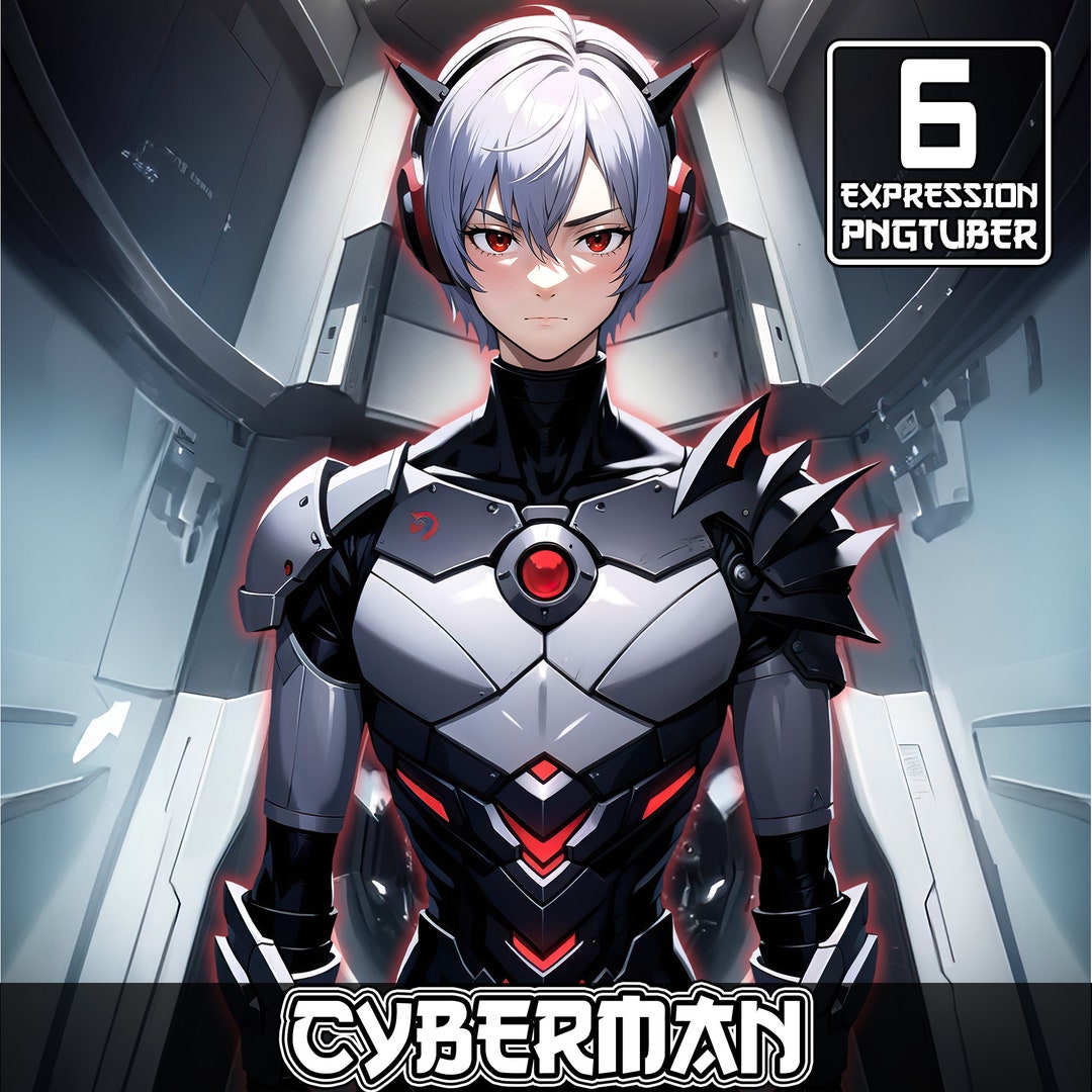 Cyber Man Pngtuber | 6 Expression | Pngtuber Boy, Stream Avatar, Stream ...