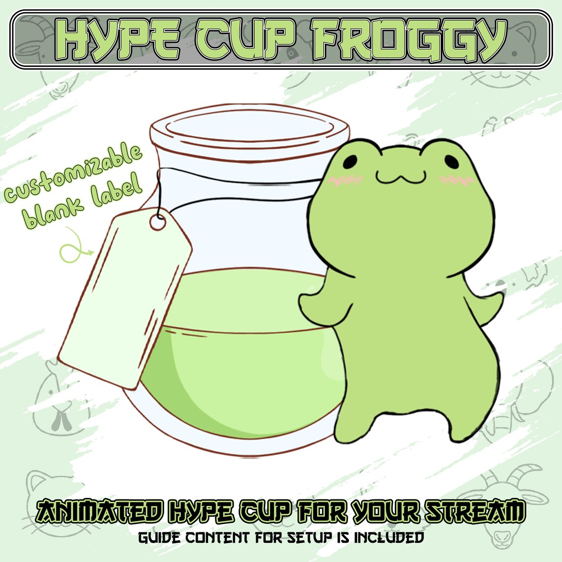 Hype Cup Froggy | Animated Twitch Hype Jar | Kawaii Frog Dancer | Tip ...