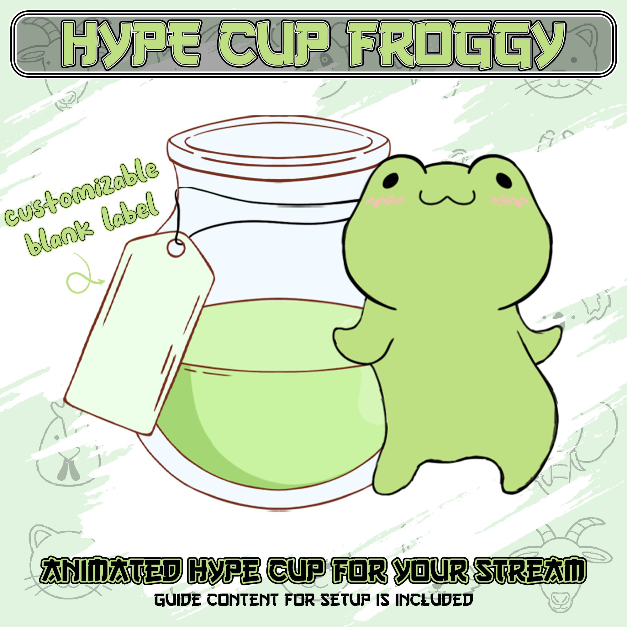Hype Cup Froggy | Animated Twitch Hype Jar | Kawaii Frog Dancer | Tip Jar for Stream | Animated ...