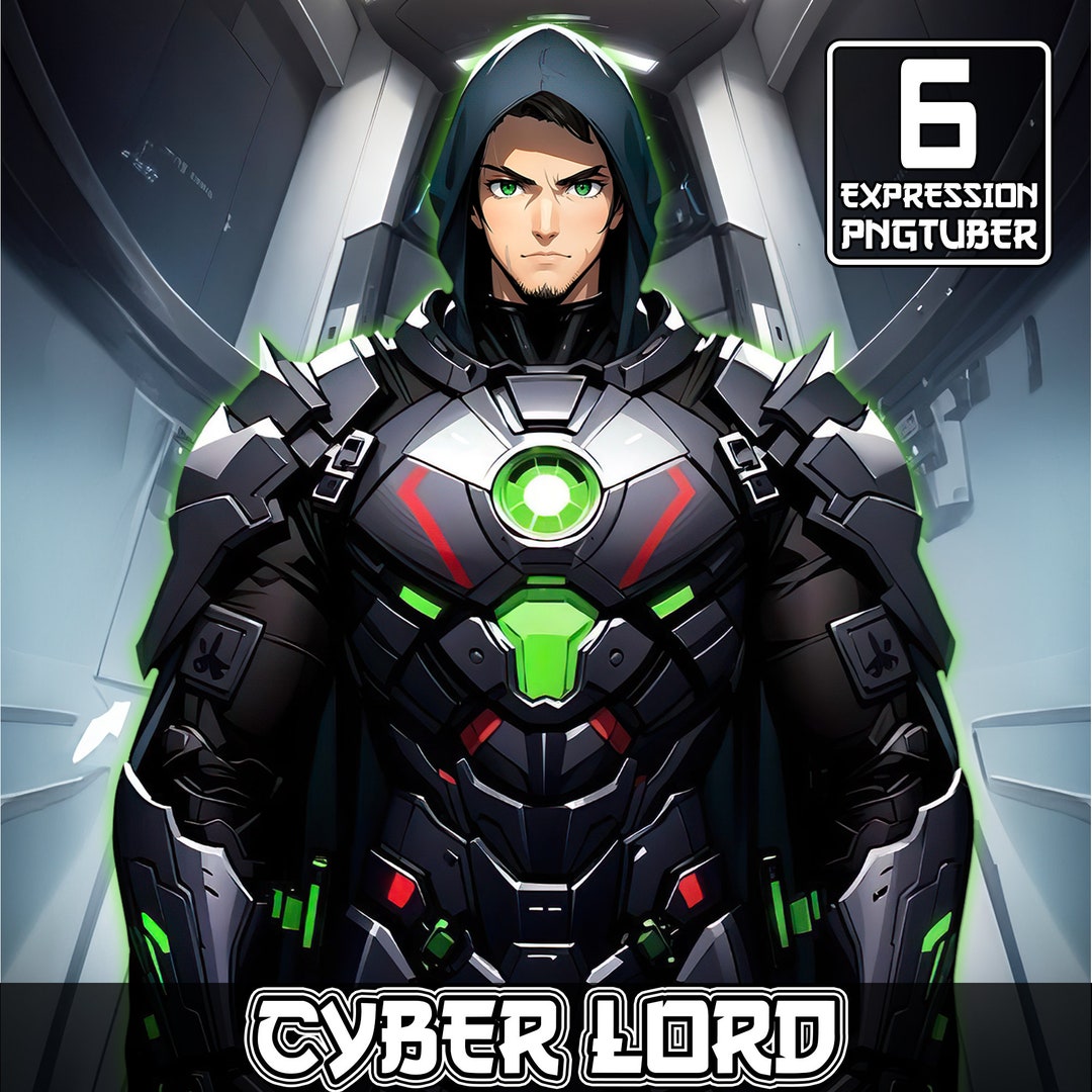 Cyber Lord Pngtuber | 6 Expression | Male Pngtuber , Stream Avatar ...