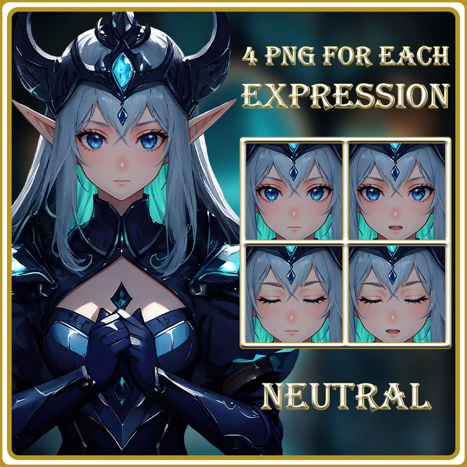 Elf Queen Pngtuber , 4 Expression , Elf Pngtuber , Elf Girl Pngtuber ...