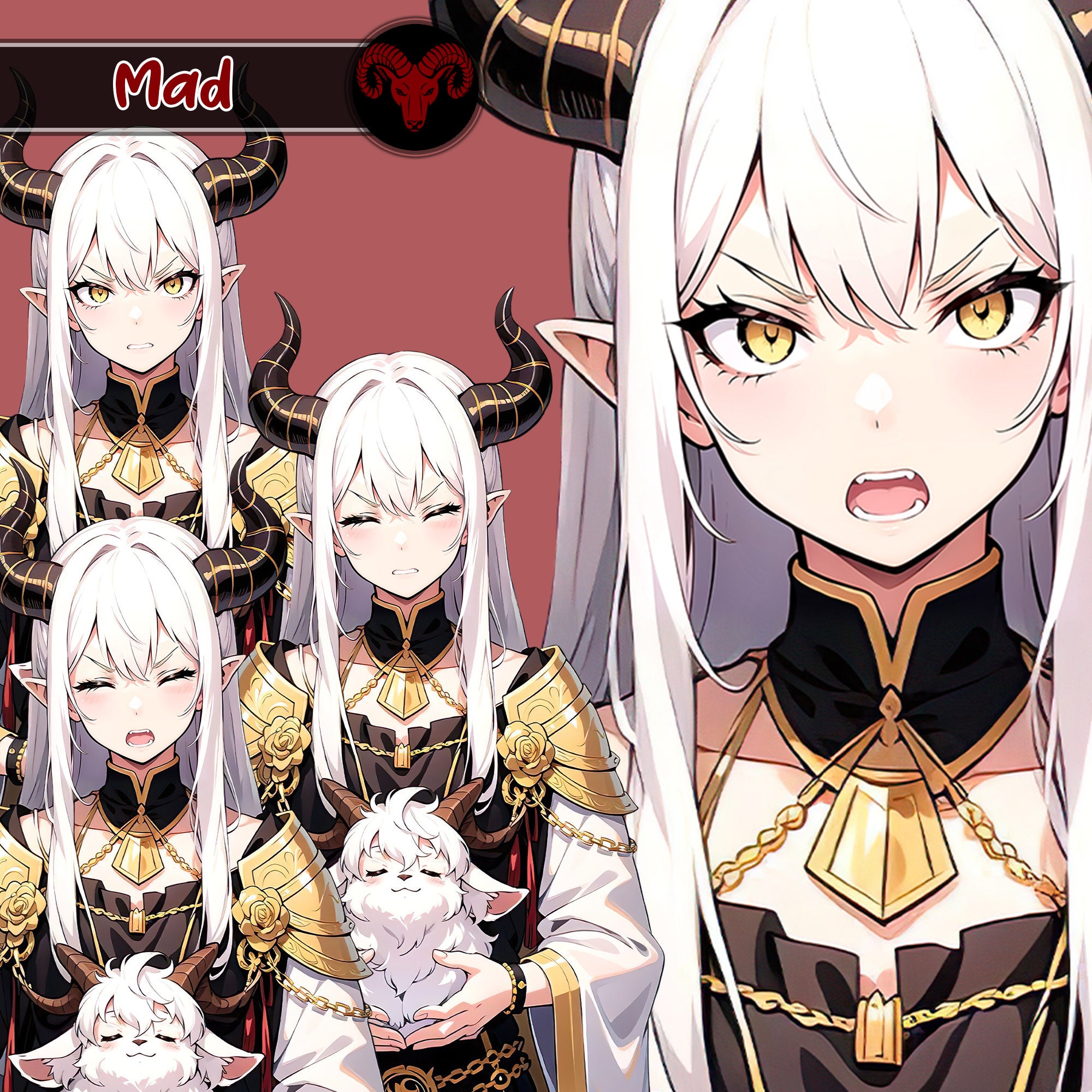 Aries Pngtuber 7 Expression Pngtuber Boy, Stream Avatar, Stream Model ...