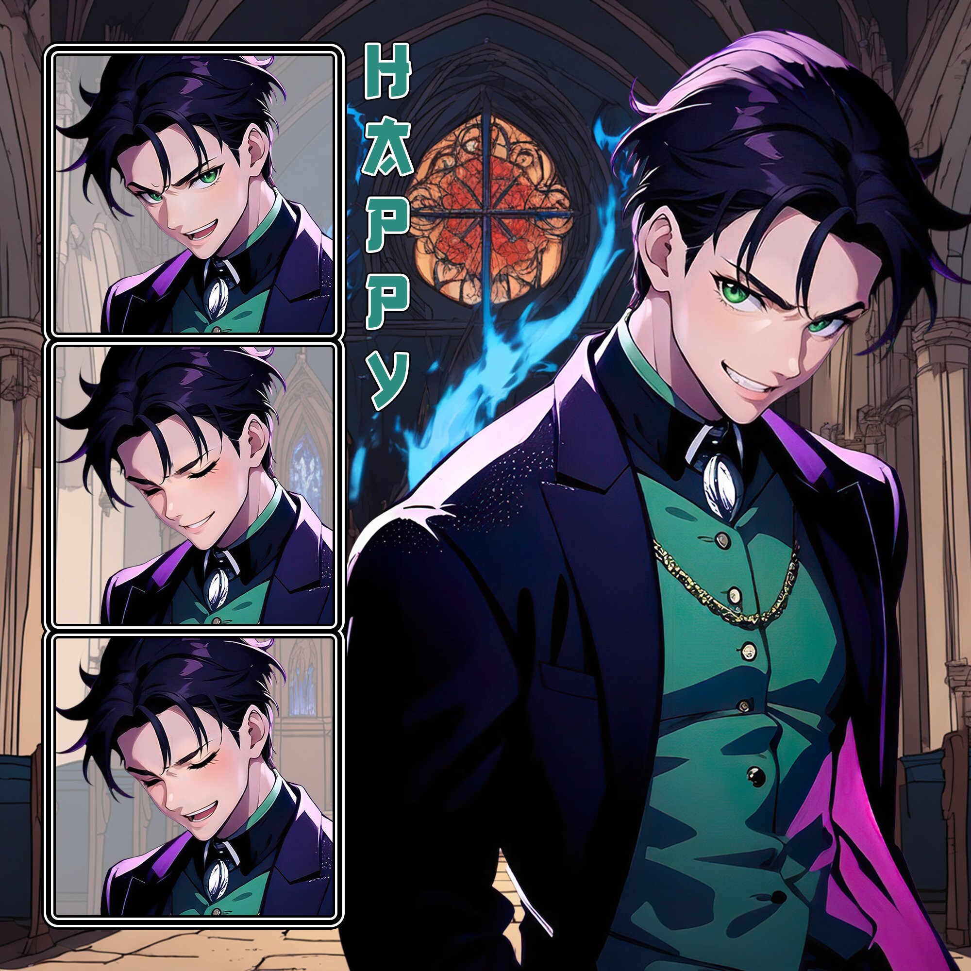 Green Priest Pngtuber |5 Expression Male Pngtuber|png Tuber for ...