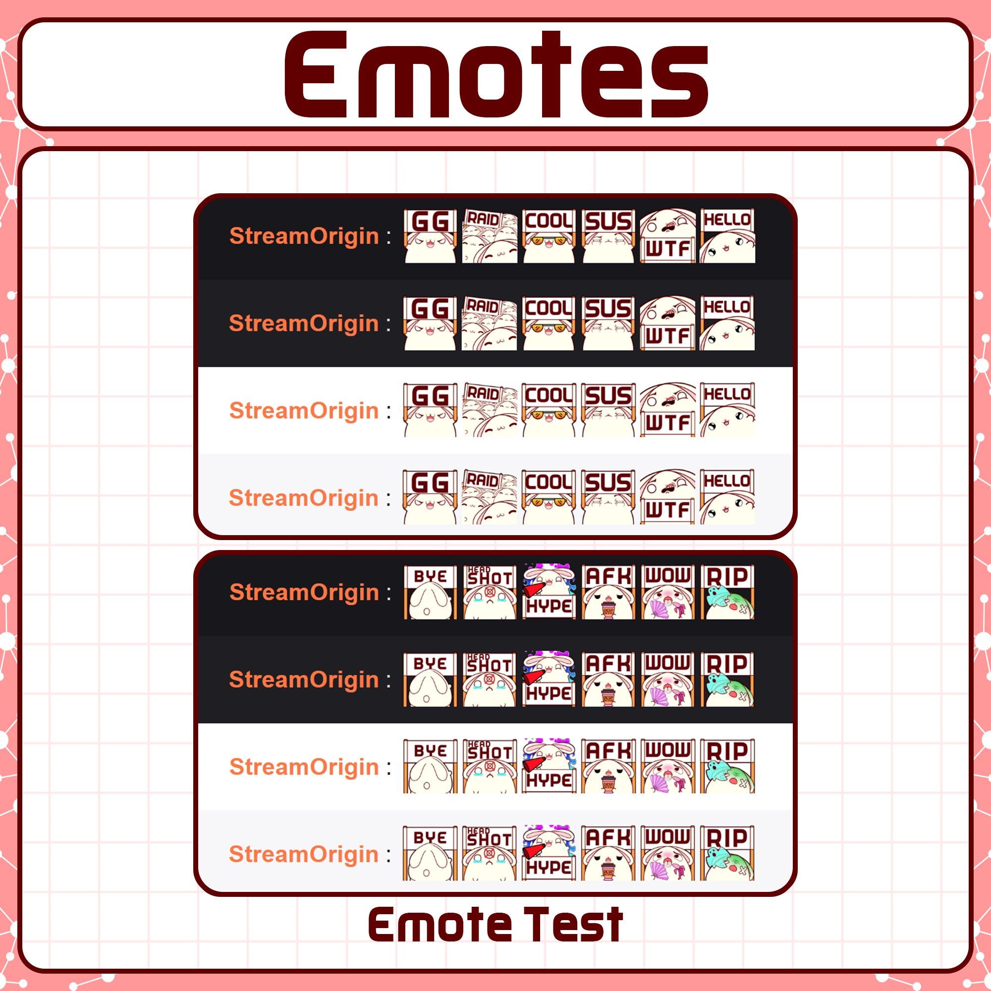 Bunny Emote Pack 4 | 12 Bunny Emotes | Sign Bunny Emotes for Twitch ...