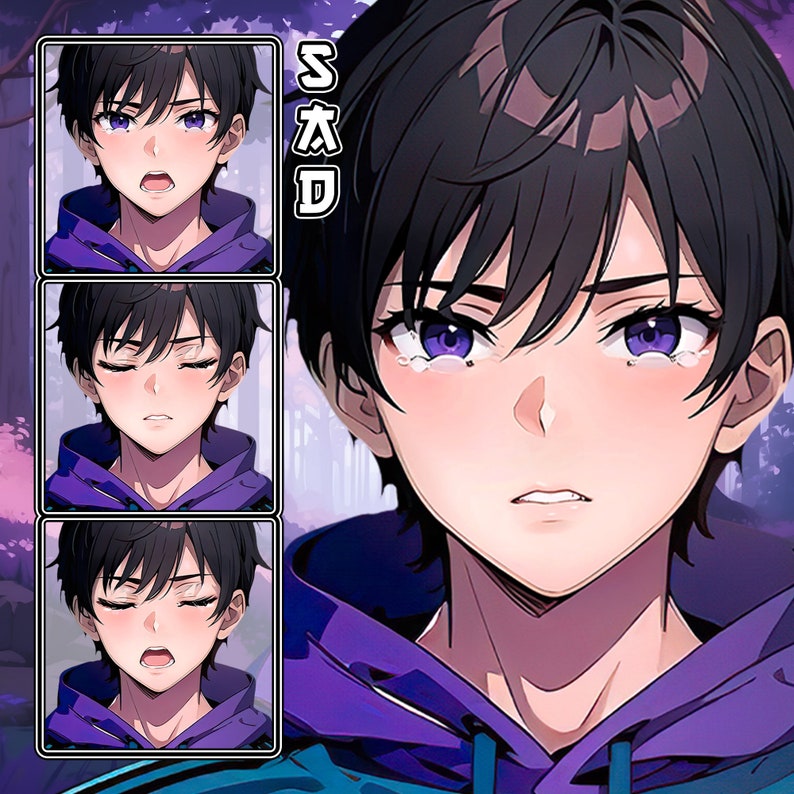 Depress-boy Pngtuber | 5 Expression | Pngtuber Boy, Stream Avatar ...
