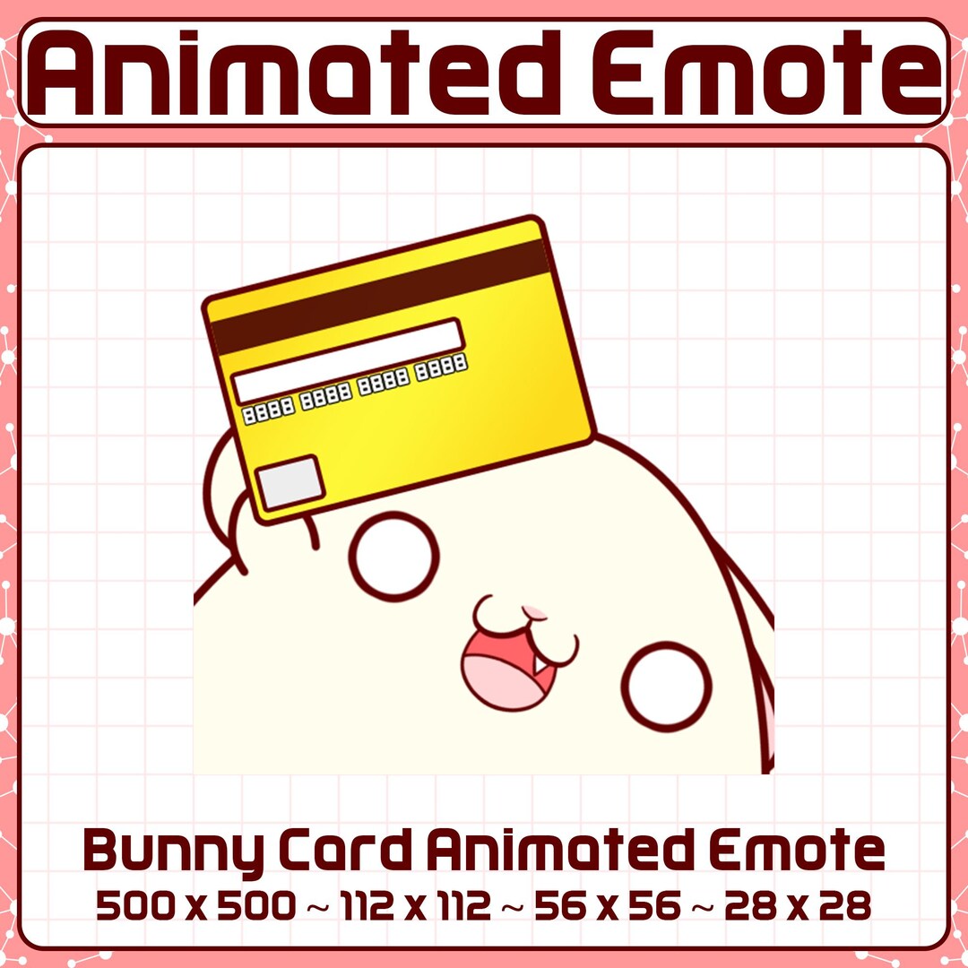 Bunny Card Animated Emote | Pay to Win Bunny Emote, Ready to Use Rabbit ...
