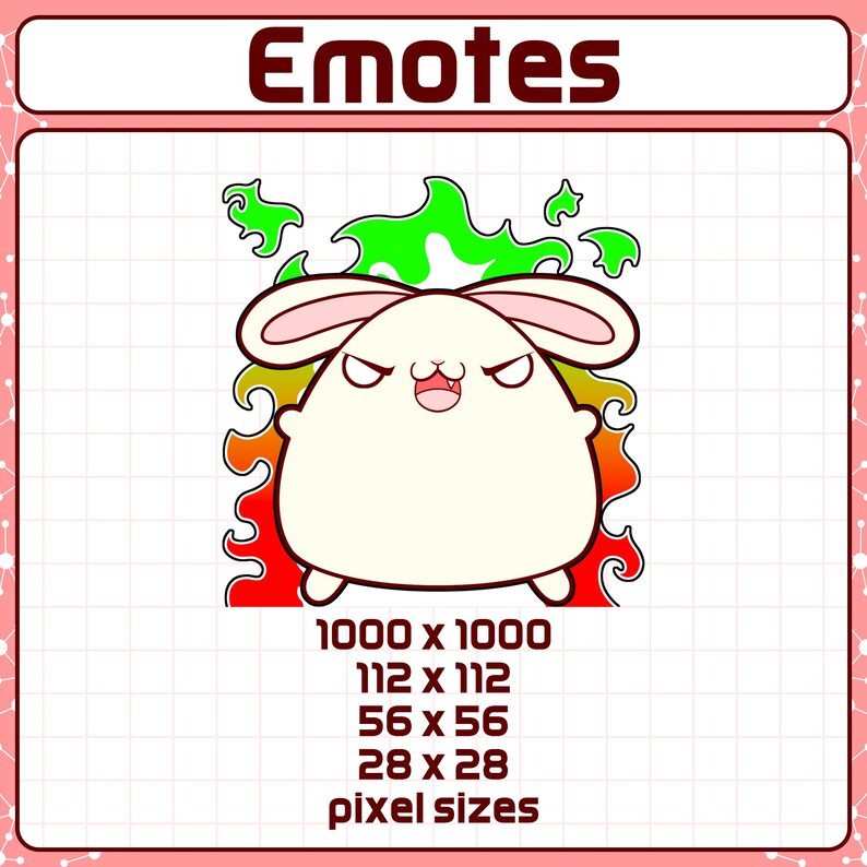 Bunny Emote Pack 1 | 12 Bunny Emotes | Cute Bunny Emotes for Streamers ...