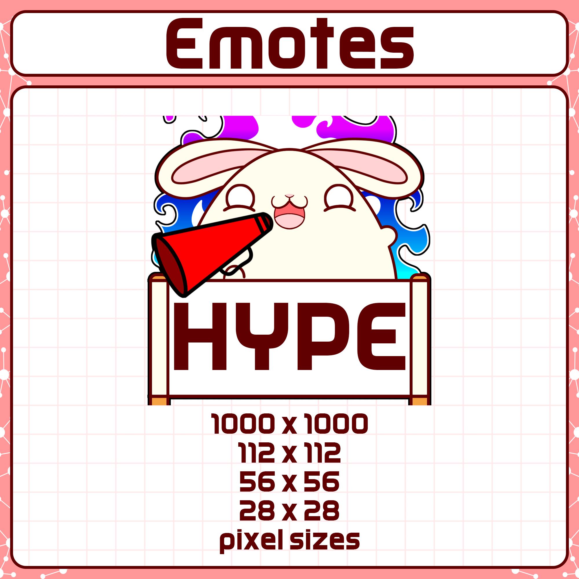 Bunny Emote Pack 4 | 12 Bunny Emotes | Sign Bunny Emotes for Twitch ...