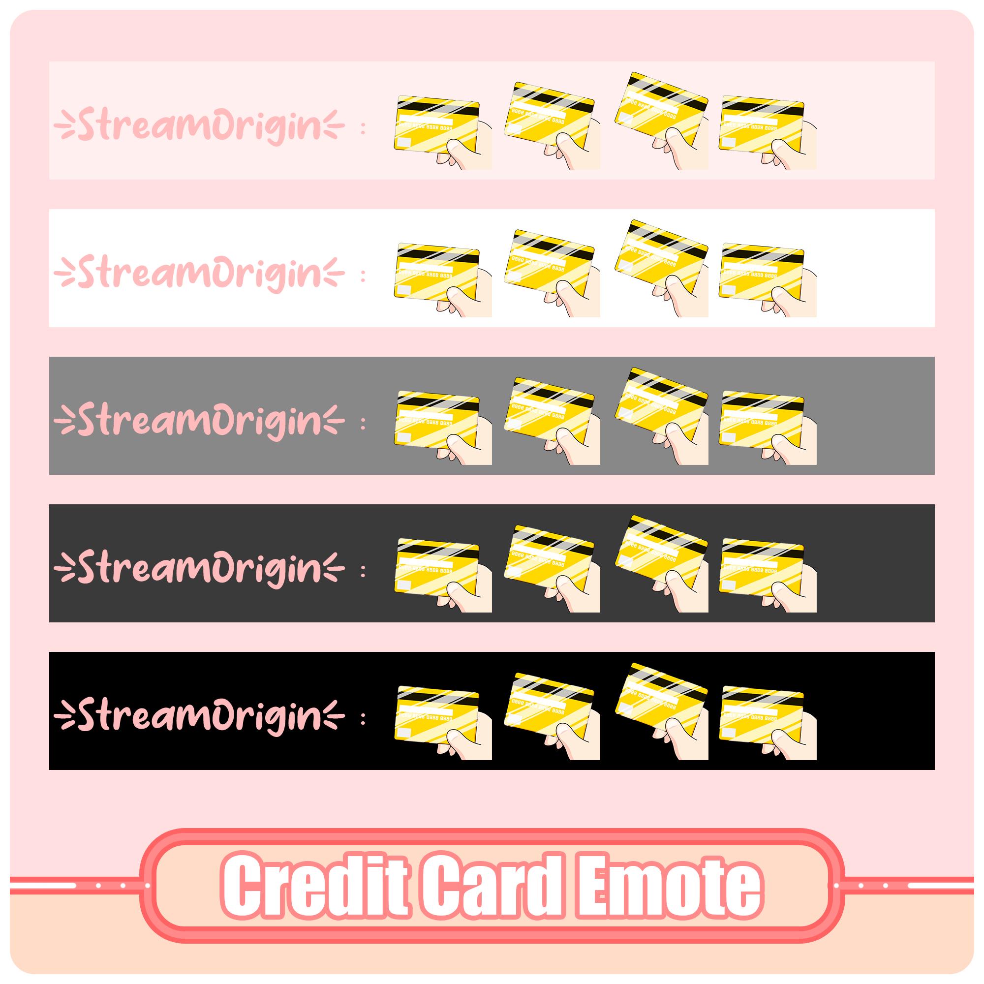 Credit Card Emote Animated Credit Card Emote Card Emote, Twitch Emote ...