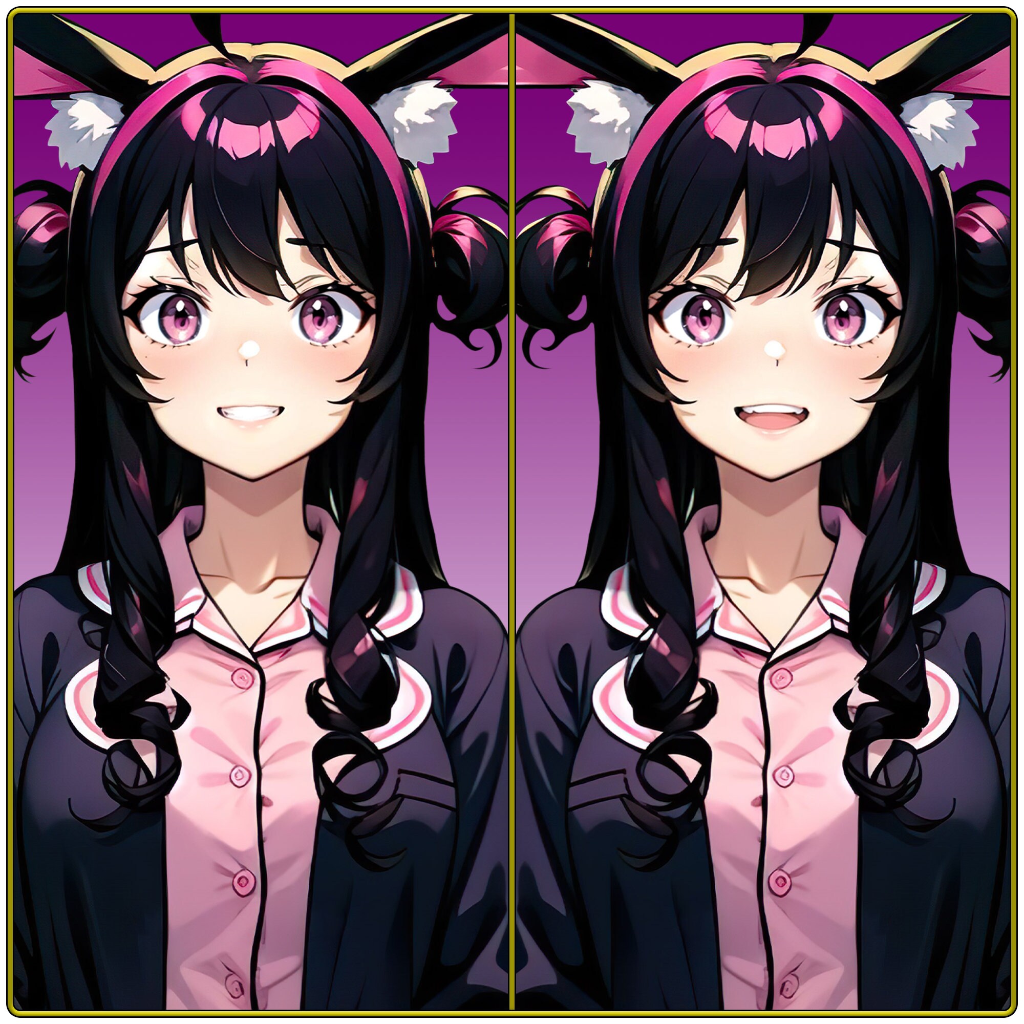 Pajama Bunny Pngtuber 5 Facial Expressions Female Pngtuber 2D Pngtuber ...