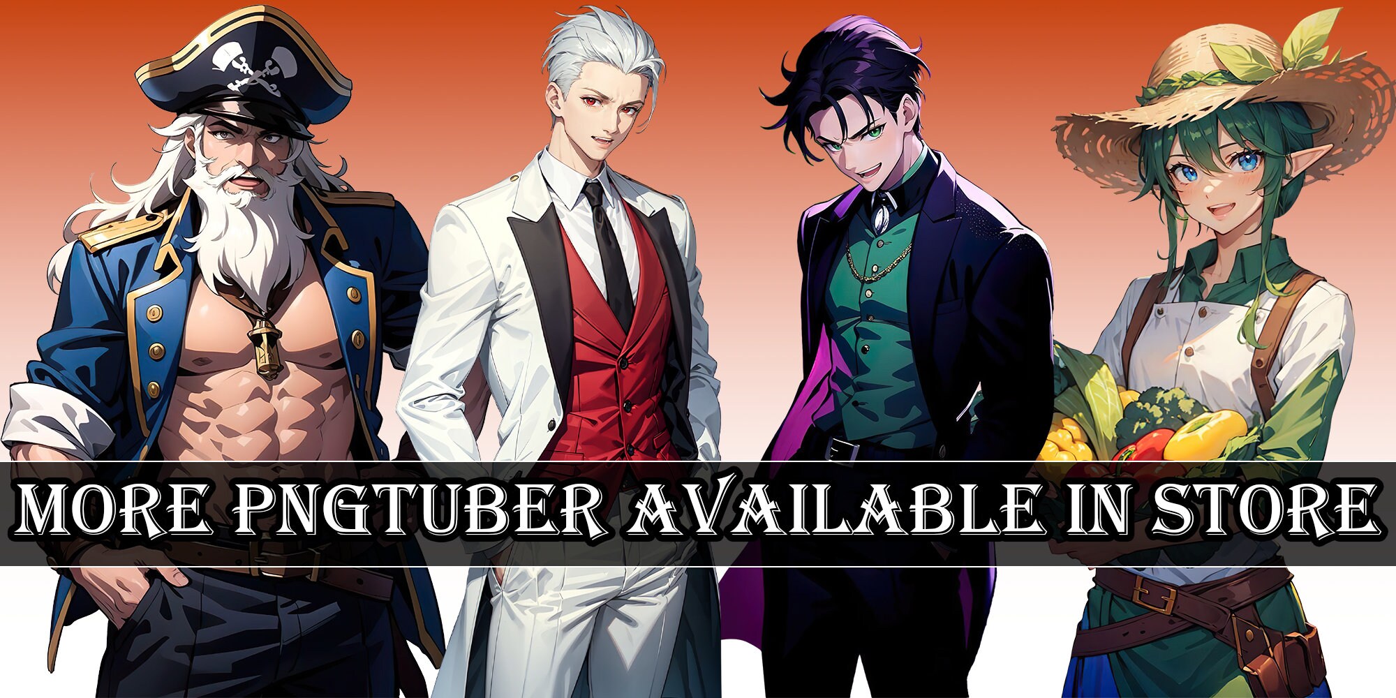 Crimson Fox Girl Pngtuber 4 Facial Expressions Female Pngtuber 2D ...