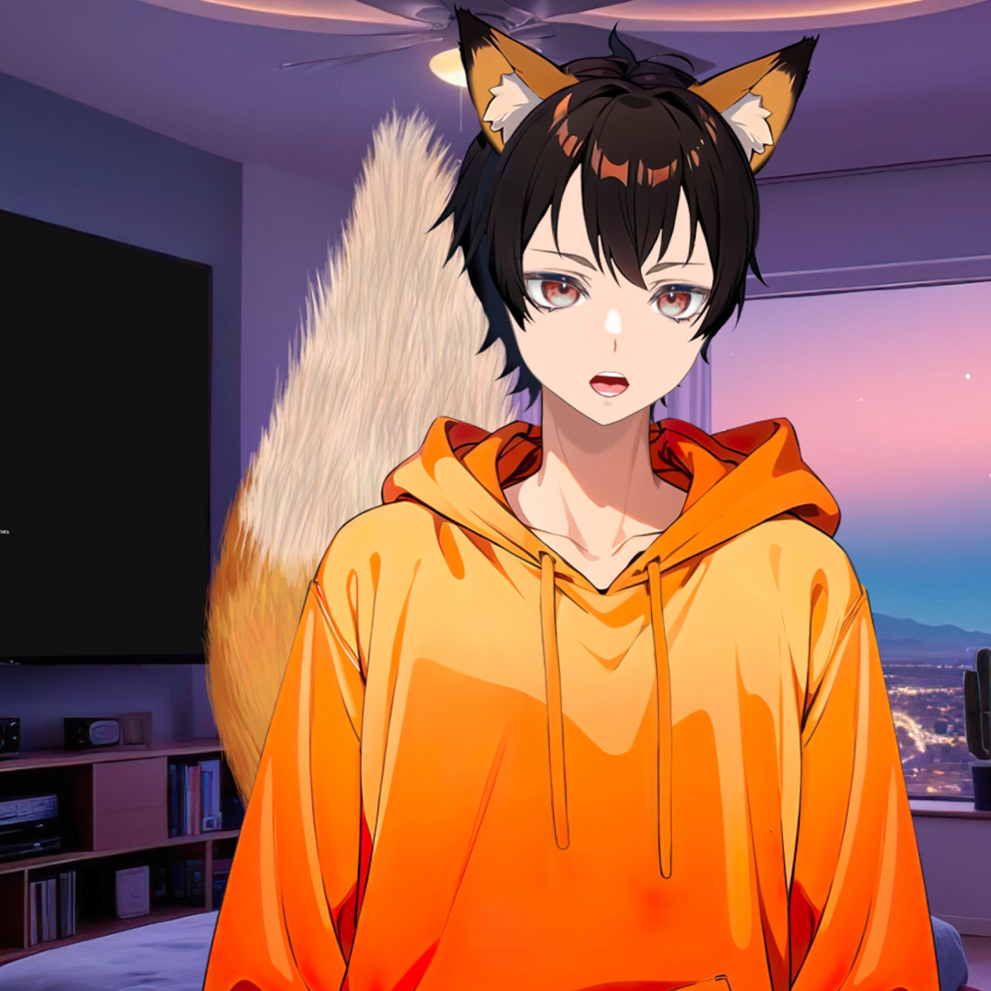 Vtuber - Fox Boy - Half Body Live2d Model for Vtube Studio | Cozy ...