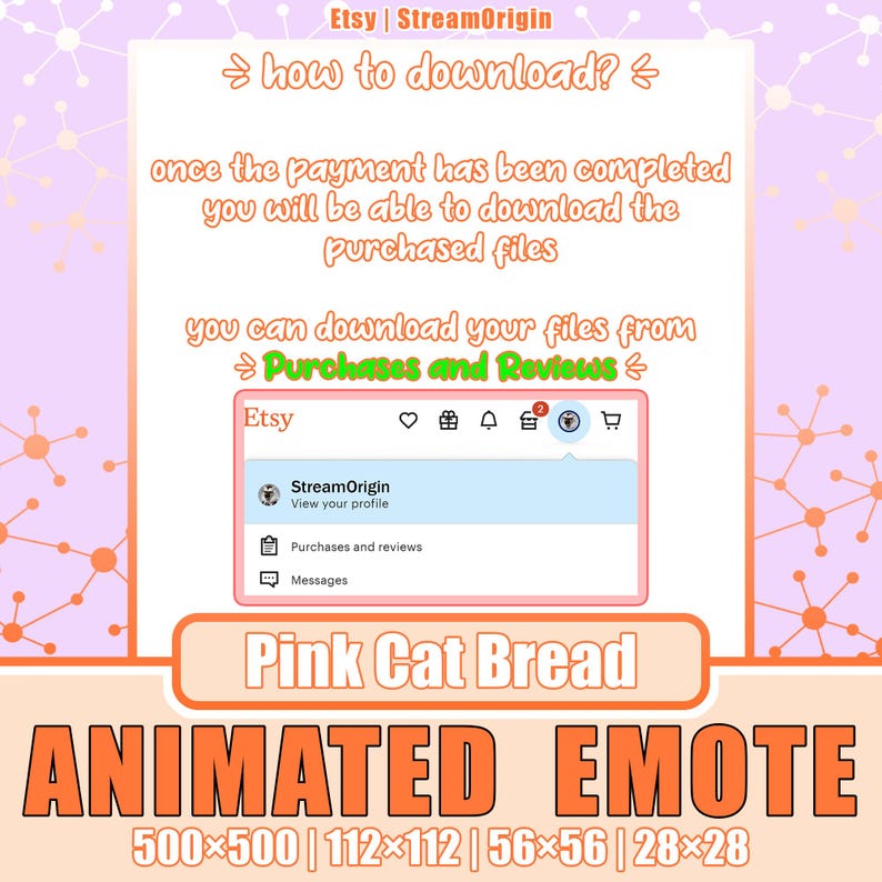 Pink Cat Bread Emote | Pink Cat Emote, Cat Emote, Emote, Animated Emote ...