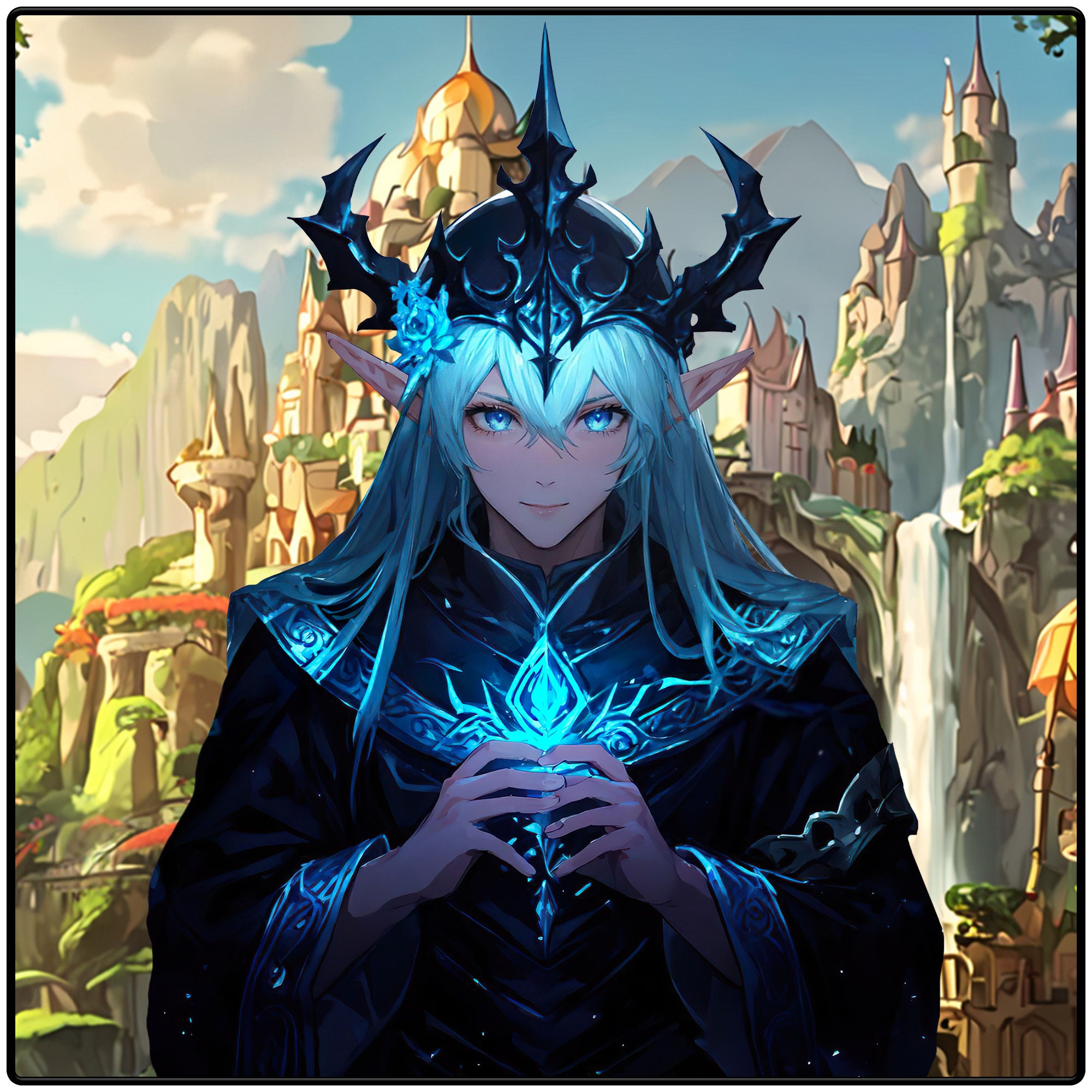 High Elf King Pngtuber 4 Expression Male Pngtuber PT-017 PNG Tuber for ...
