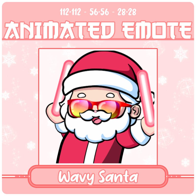 Wavy Santa Emote | Christmas Emote , Animated Santa Emote, Dancing ...