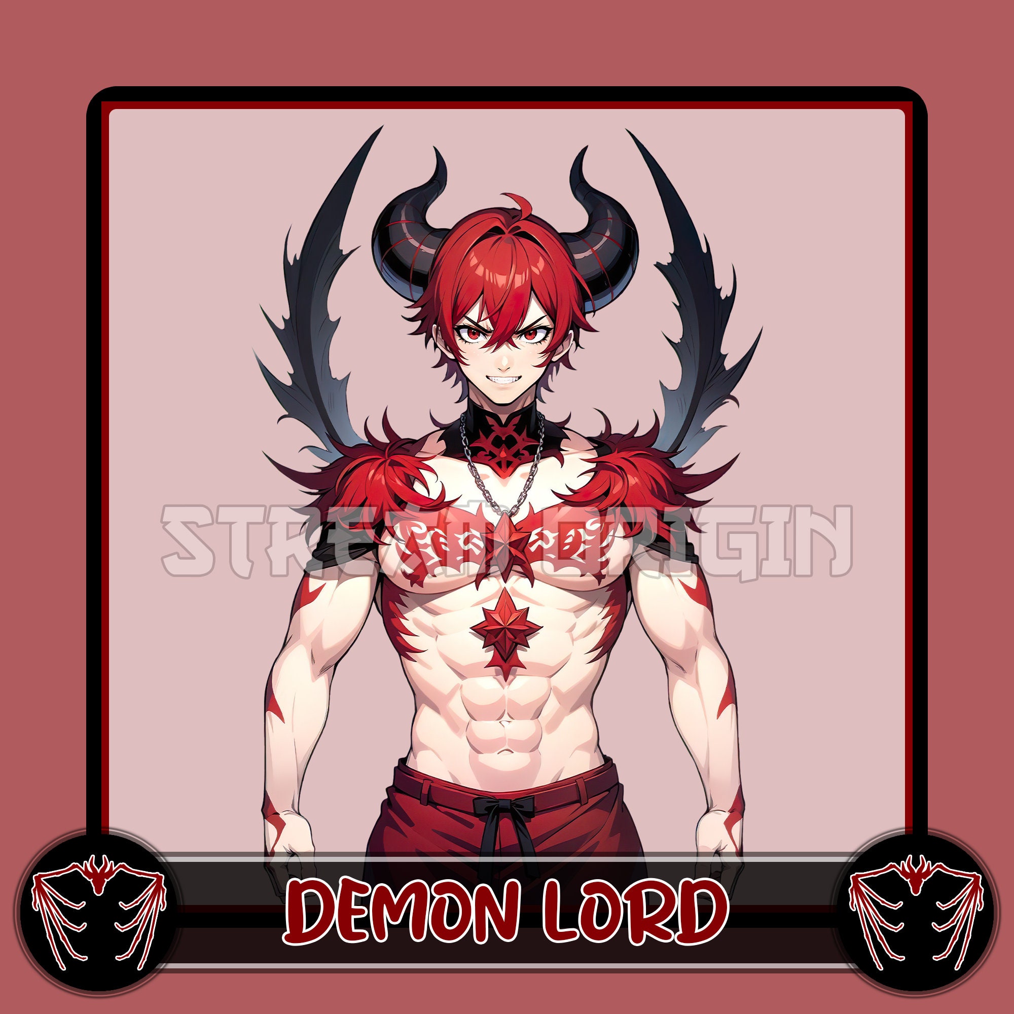 Demon Lord Pngtuber | 7 Expression | Pngtuber Boy , Stream Avatar ...