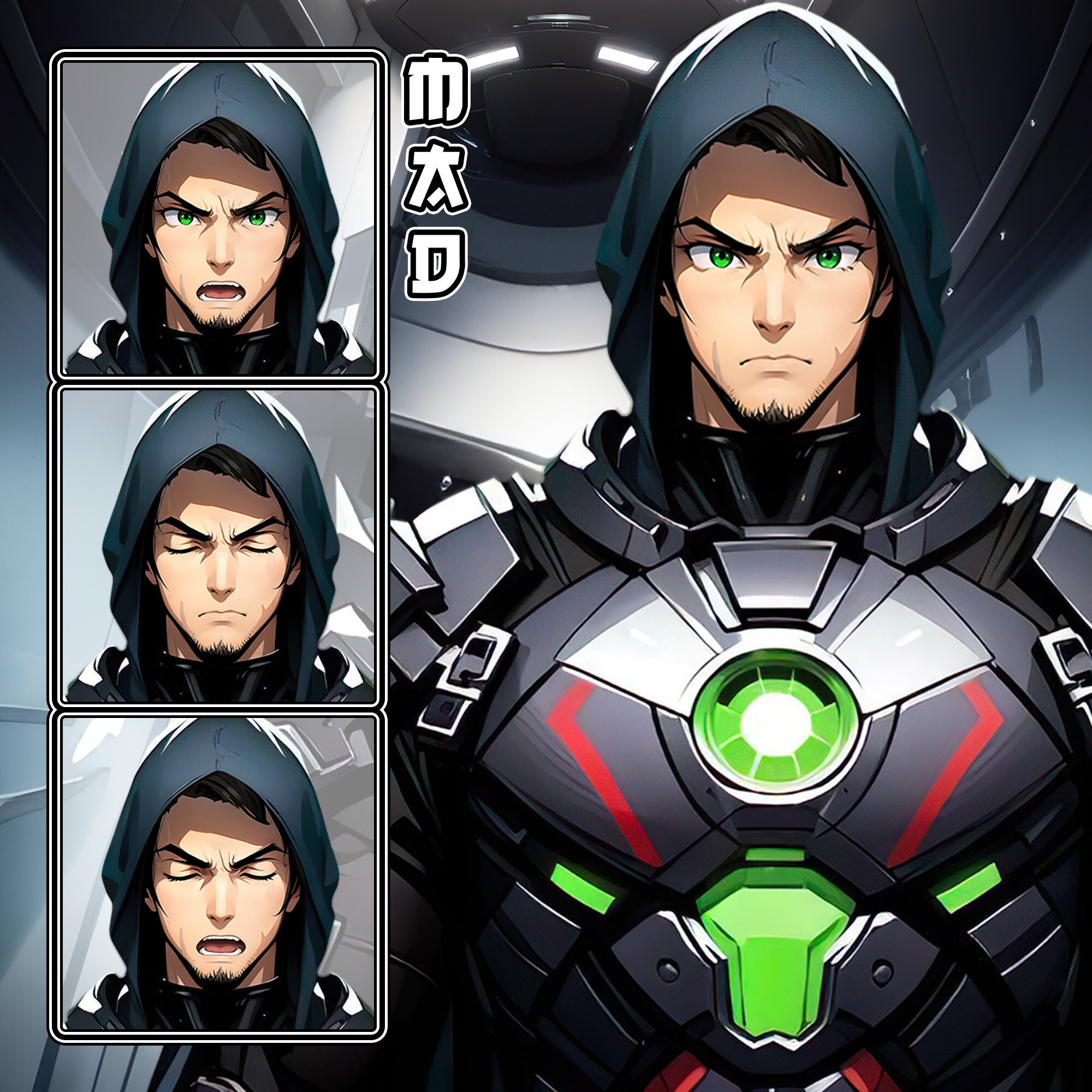 Cyber Lord Pngtuber | 6 Expression | Male Pngtuber , Stream Avatar ...