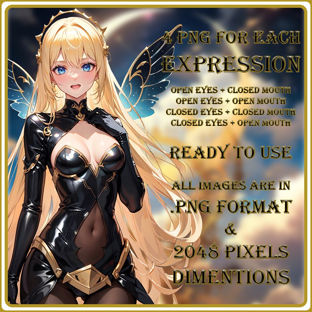 Celestial Pixie Pngtuber , Golden Pixie , Golden Fairy , Fairy Pngtuber , Pixie Pngtuber , Pixie ...