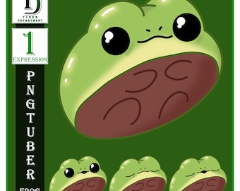 Pngtuber Frog Chibi Cute Kawaii Twitch Youtube Vtuber Streaming Ready ...