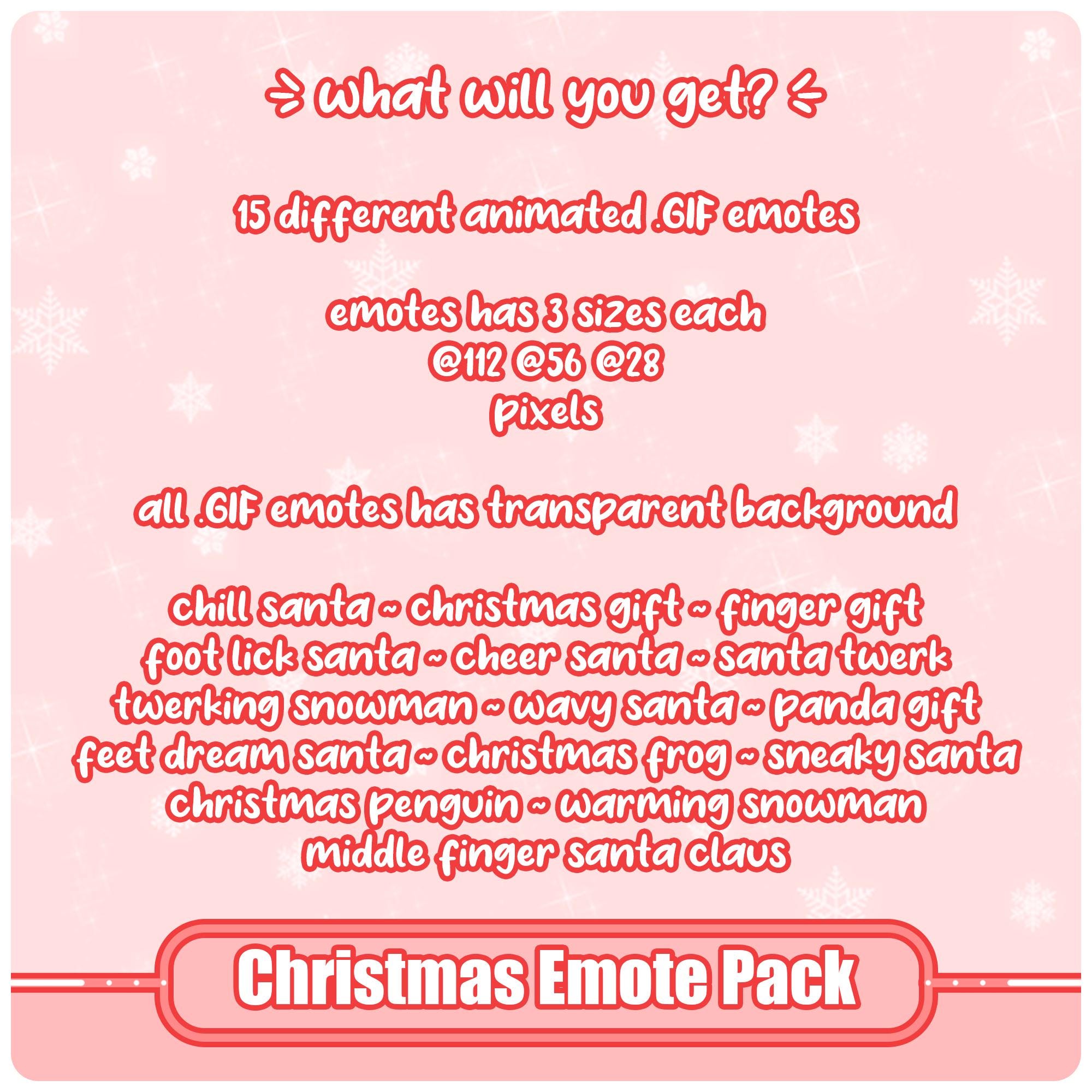 Christmas Emote Pack | Animated Emotes, Animated Christmas Emotes ...