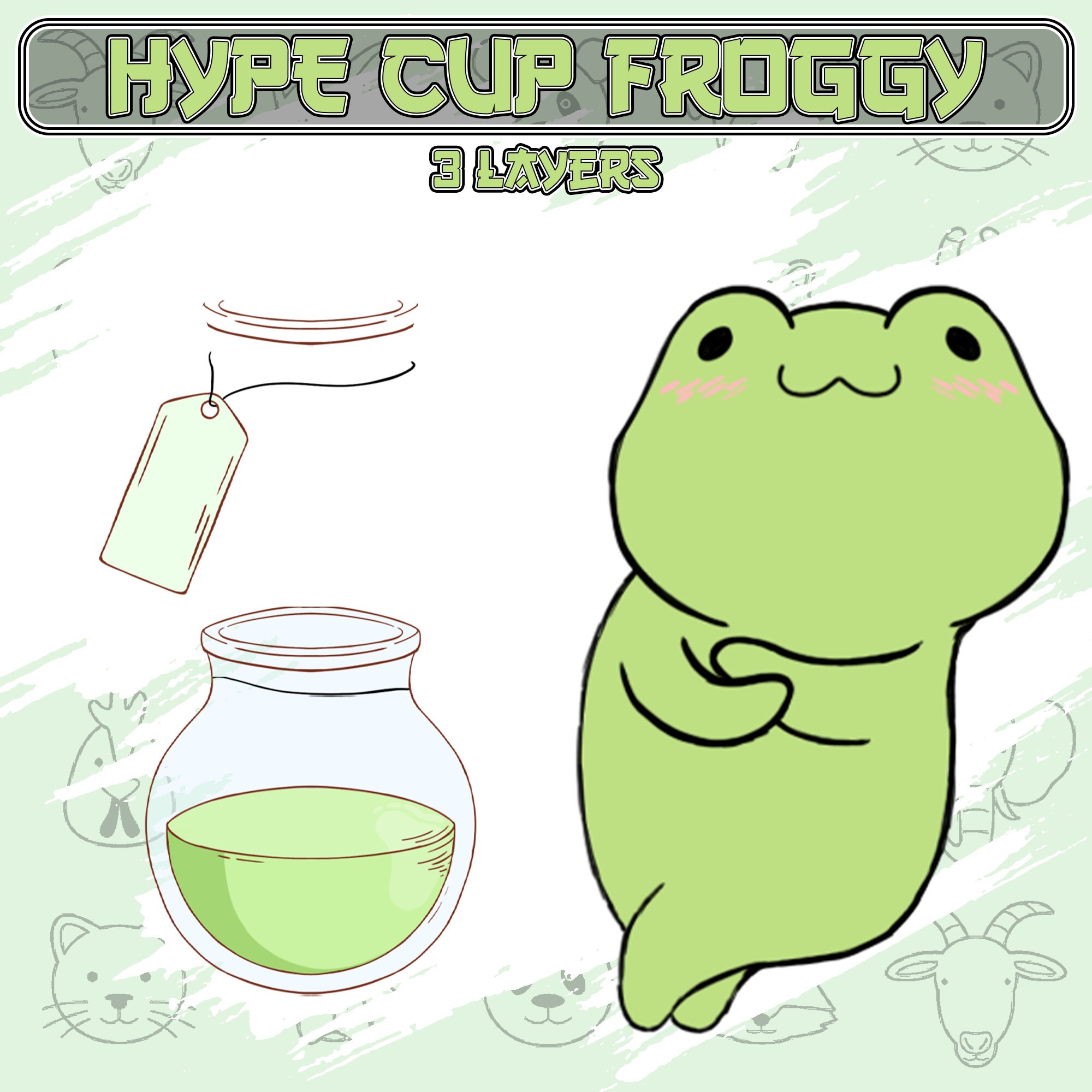 Hype Cup Froggy | Animated Twitch Hype Jar | Kawaii Frog Dancer | Tip Jar for Stream | Animated ...