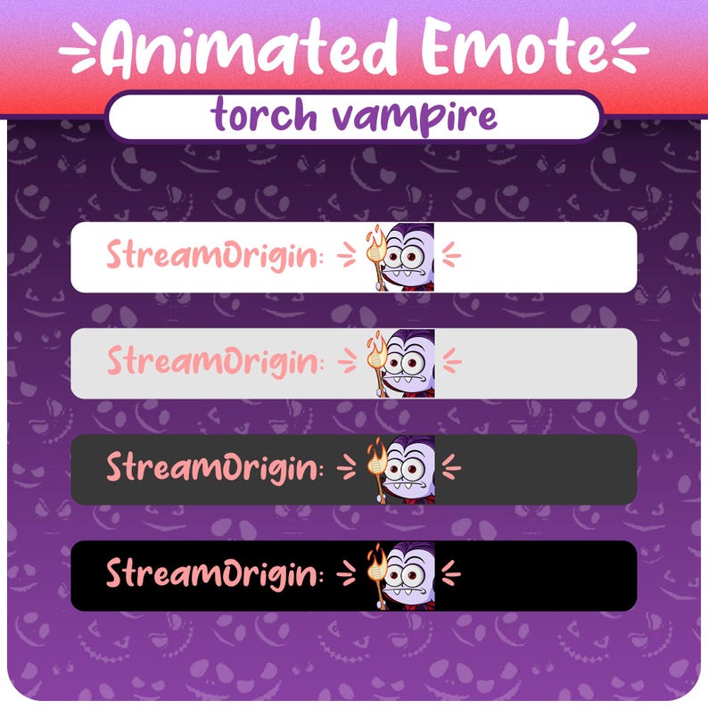 Torch Vampire Emote | Animated Vampire Emote, Halloween Emote, Dracula ...