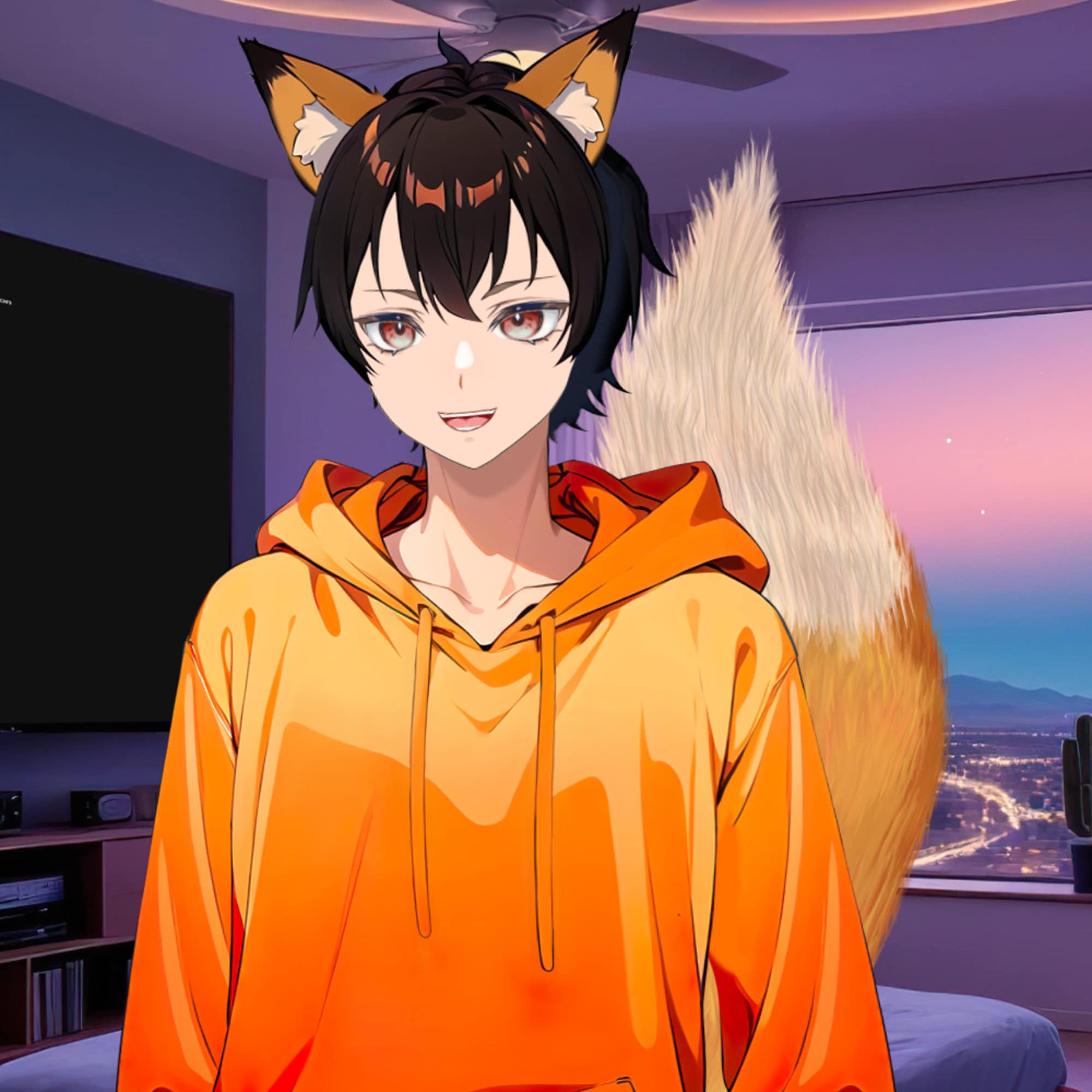 Vtuber - Fox Boy - Half Body Live2d Model for Vtube Studio | Cozy ...