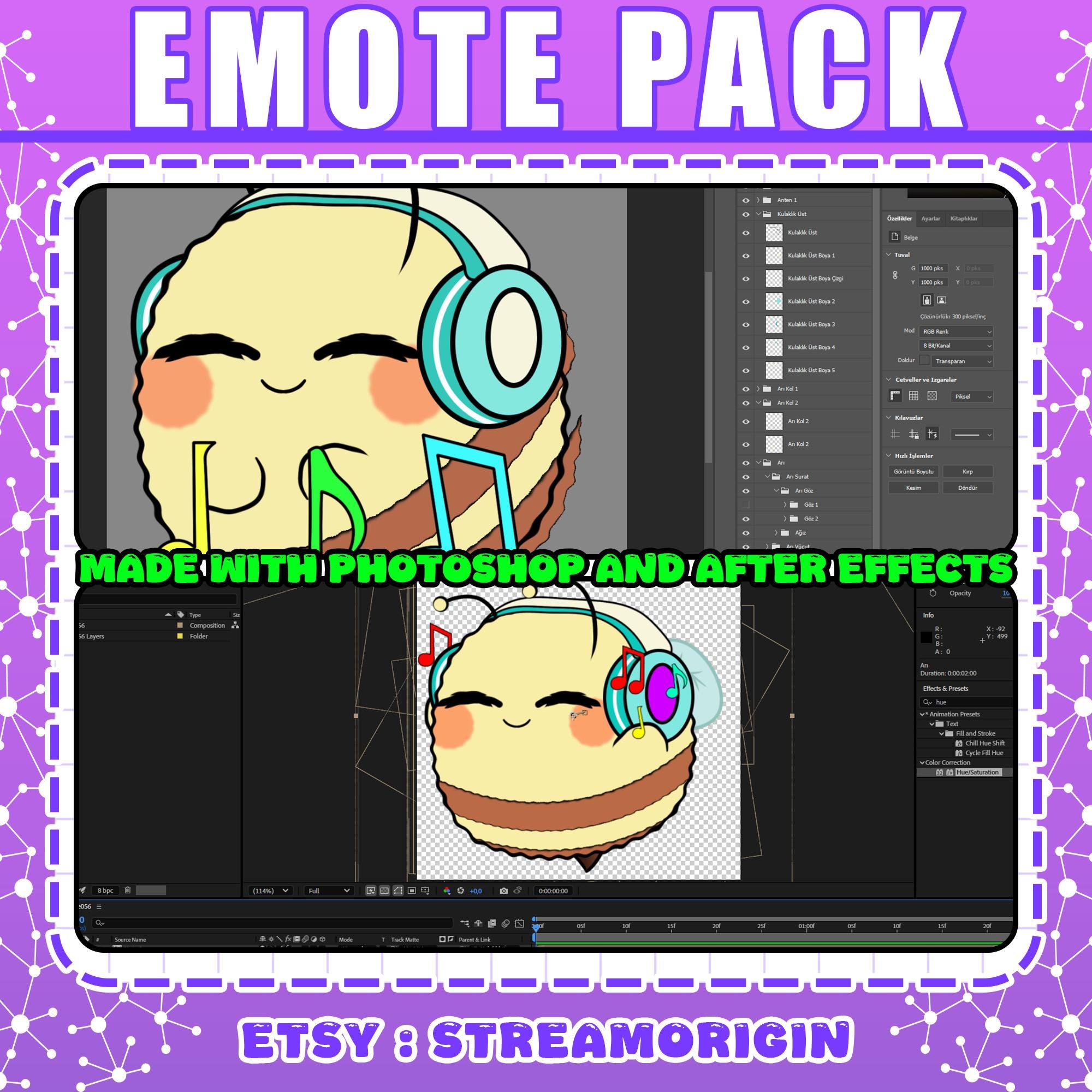 Bee Emote Bundle | 2 | Animated Bee Emotes, Bee Emotes for Twitch ...