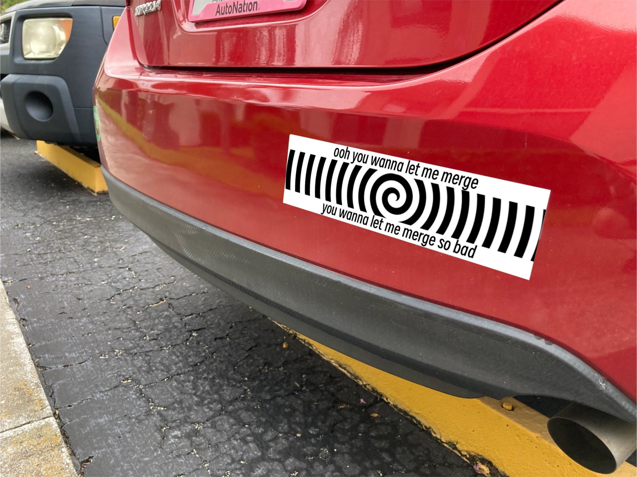 Oh You Wanna Let Me Merge Funny Gen Z Meme Bumper Sticker & - Etsy ...