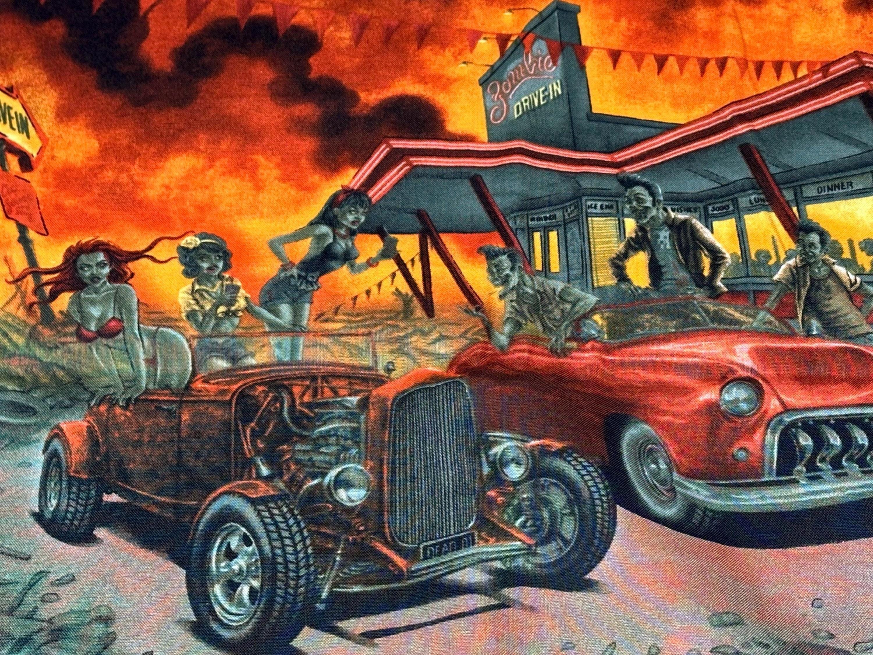 Alexander Henry Fabric - “zombie Drive-in” - P’gosh - De Leon Design ...