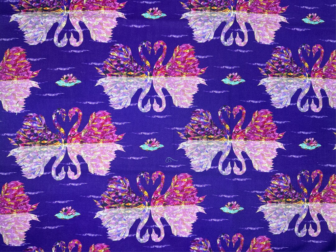 David Stavitzski Fabric “swan Lake” - Blank Quilting - 1 3/4 Yards - Etsy