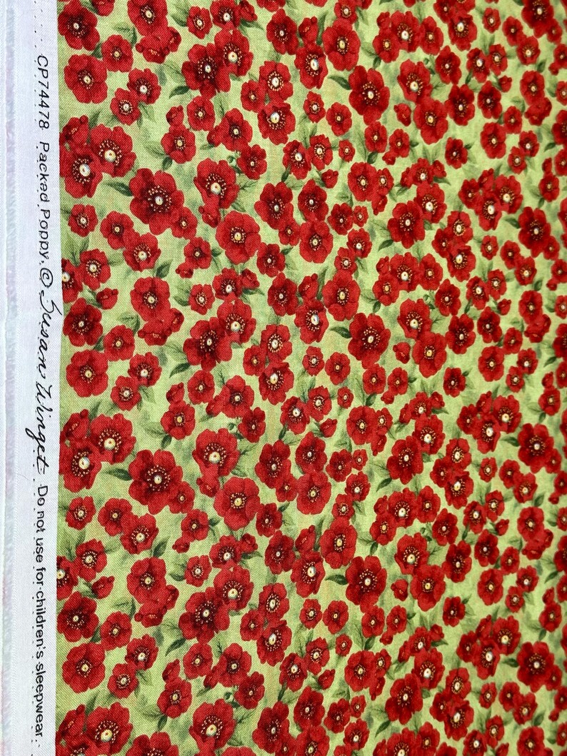 Susan Winget Fabric “packed Poppy” - 2 Yards - Etsy