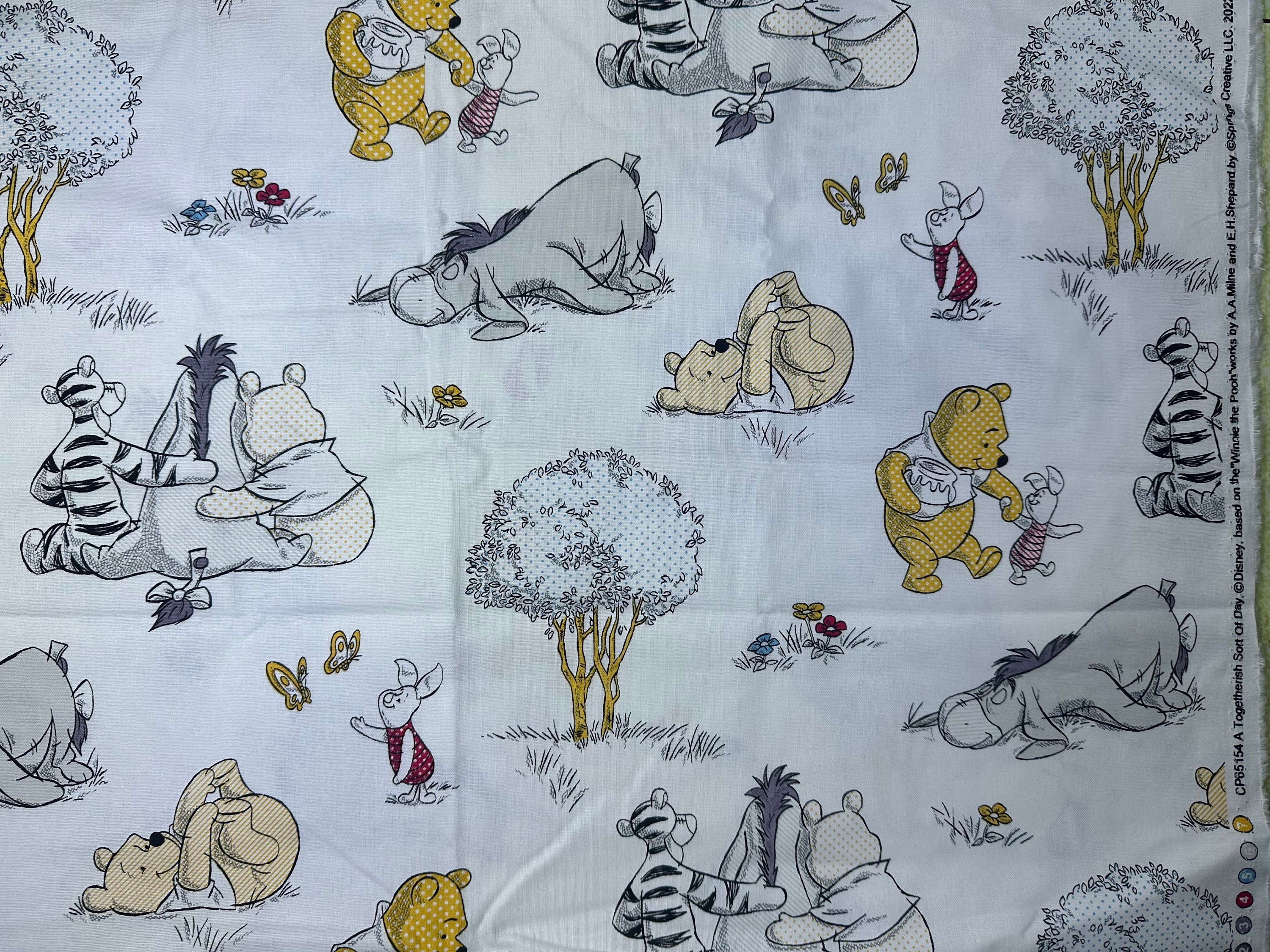 Winnie the Pooh Fabric - Disney - “A Togetherish Sort of Day” - 28in ...